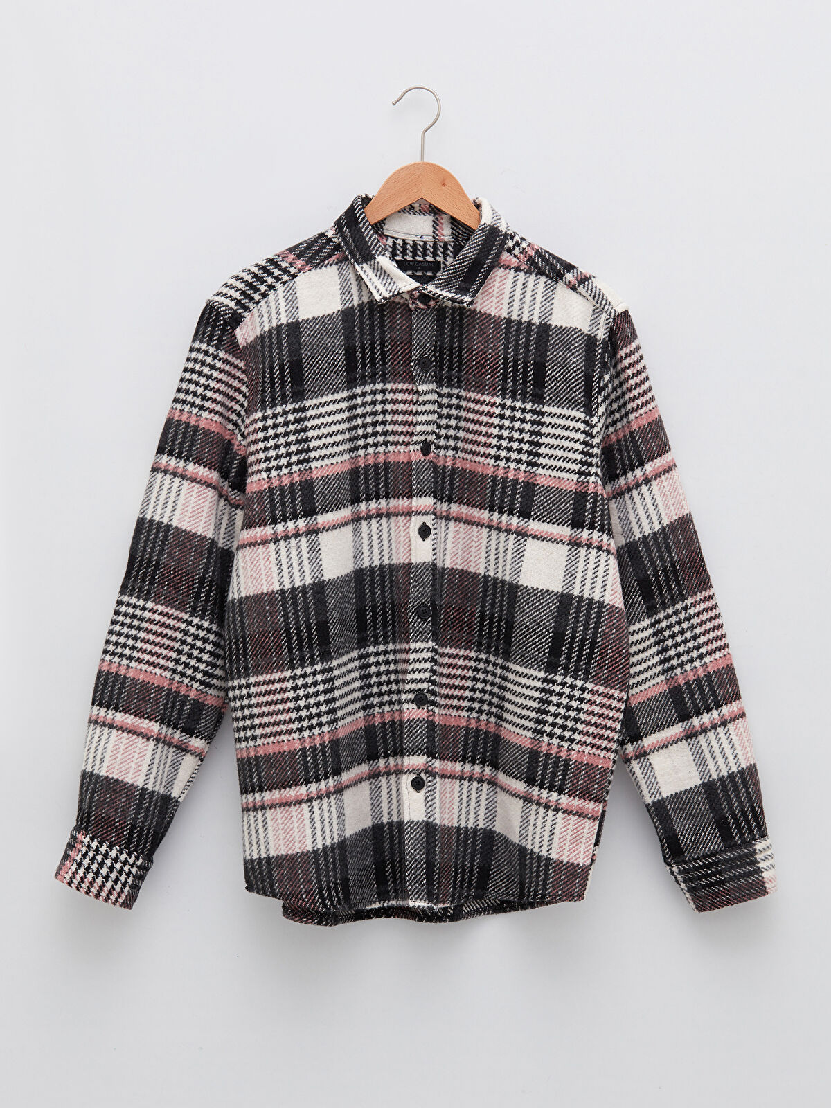 LCW CASUAL Regular Fit Uzun Kollu Ekose Erkek Gömlek Ceket