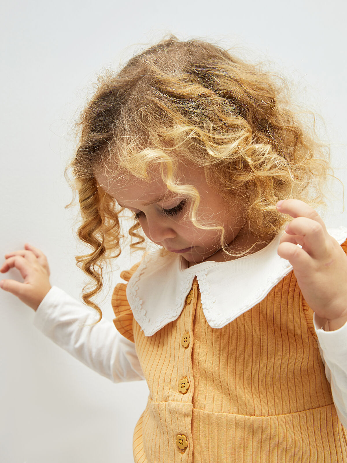 LCW GREEN Bisiklet Yaka Basic Organik Pamuklu Kız Bebek Tulum