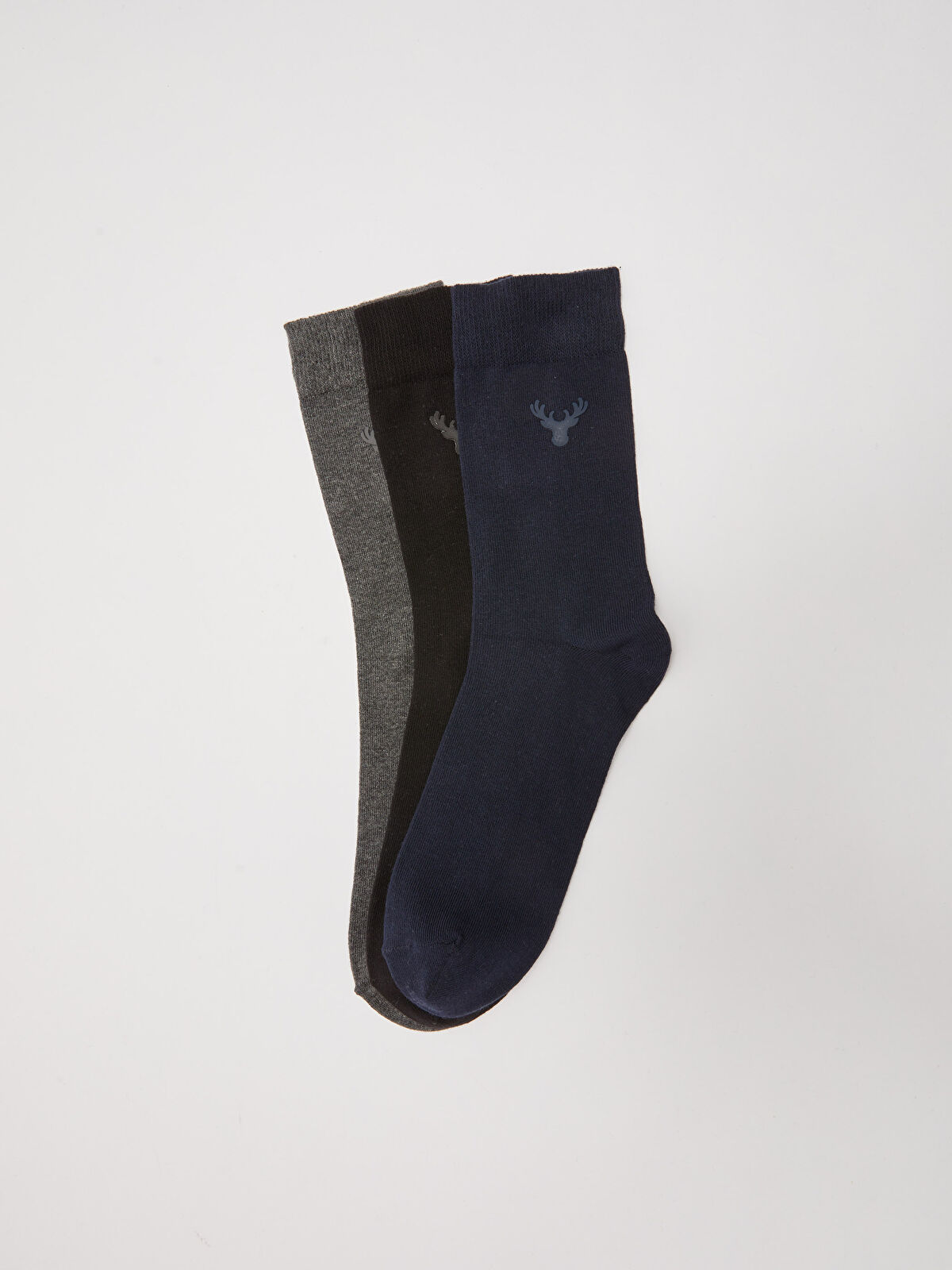 Nakışlı Erkek Soket Çorap 3'lü