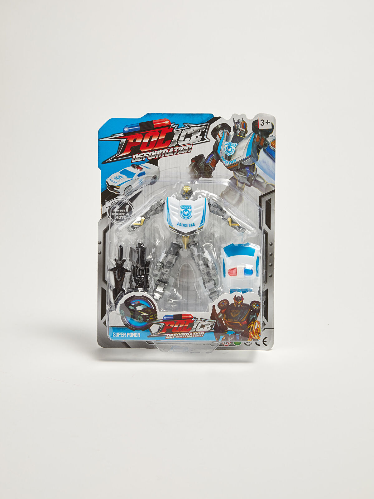 Polis Arabasına Dönüşebilen Oyuncak Robot Polis Arabasına Dönüşebilen Oyuncak Robot