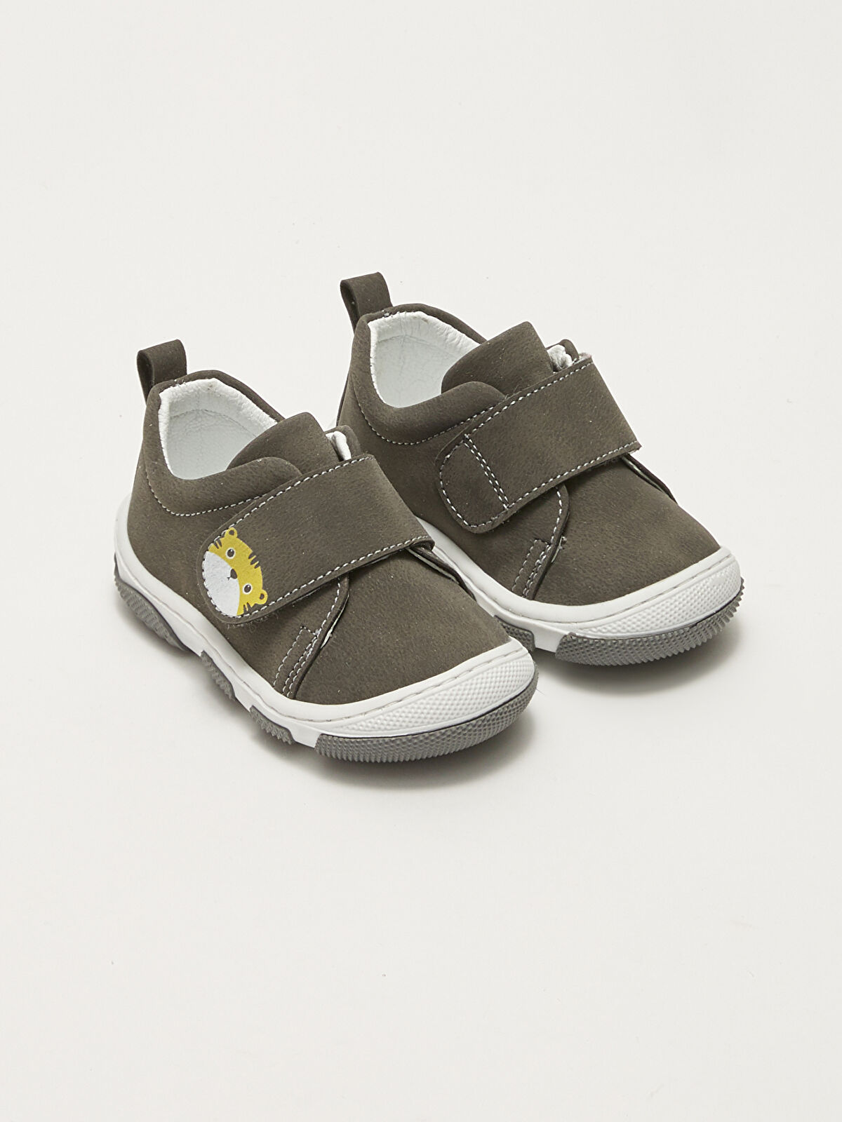 Deri Görünümlü İçi Deri Astarlı Cırt Cırtlı Erkek Bebek İlk Adım Ayakkabısı