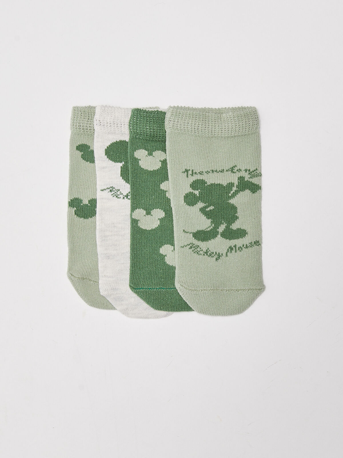 Mickey Mouse Desenli Erkek Bebek Soket Çorap 4'lü