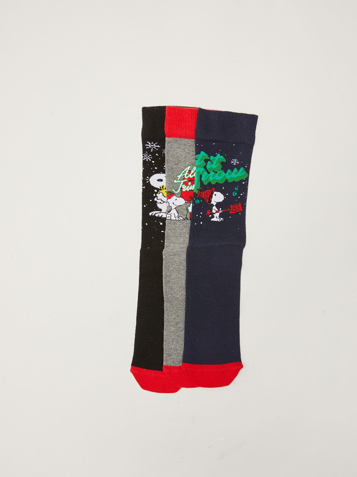Snoopy Baskılı Erkek Soket Çorap 3'lü