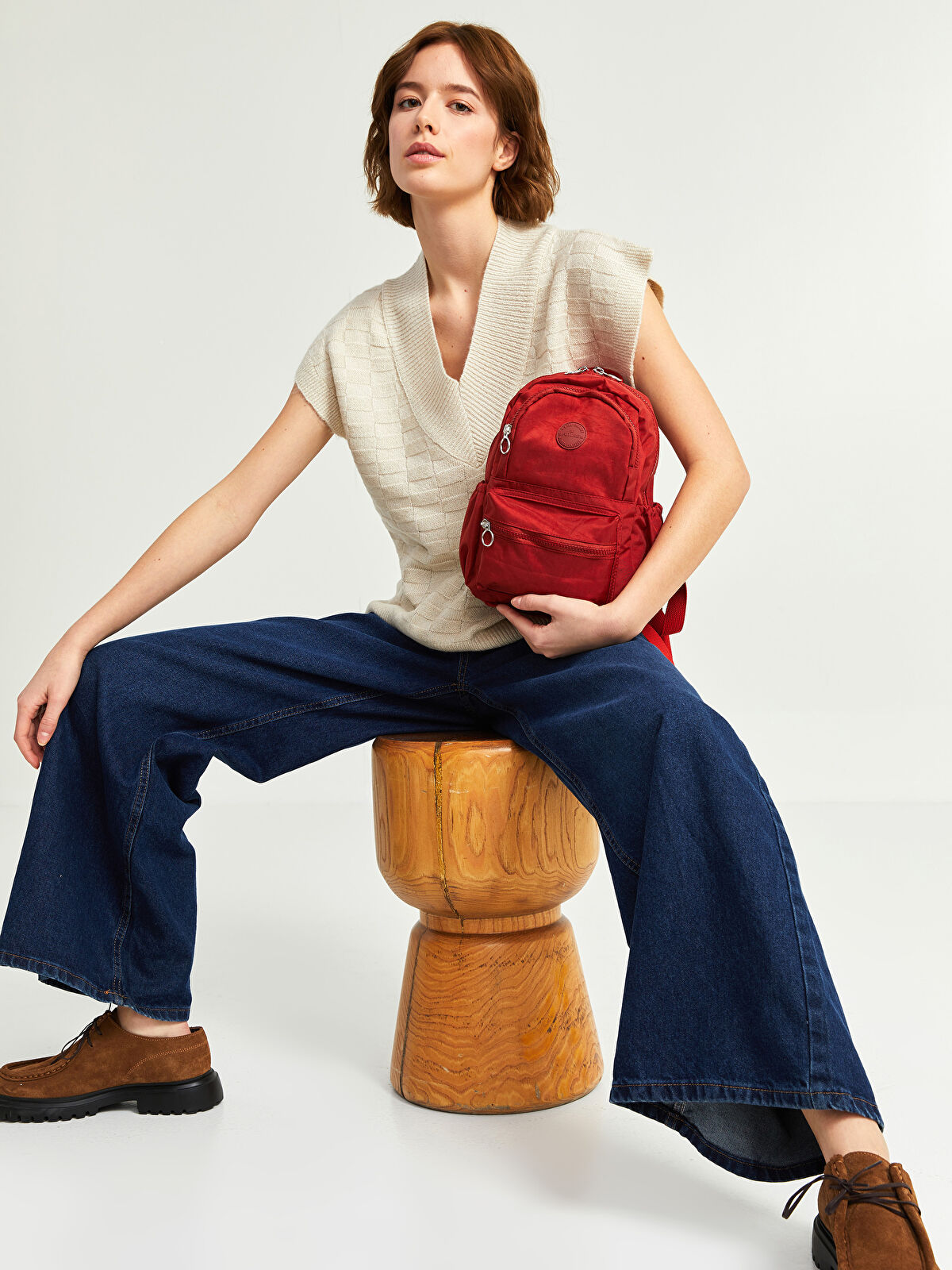 Paraşüt Kumaş Kadın Sırt Çantası