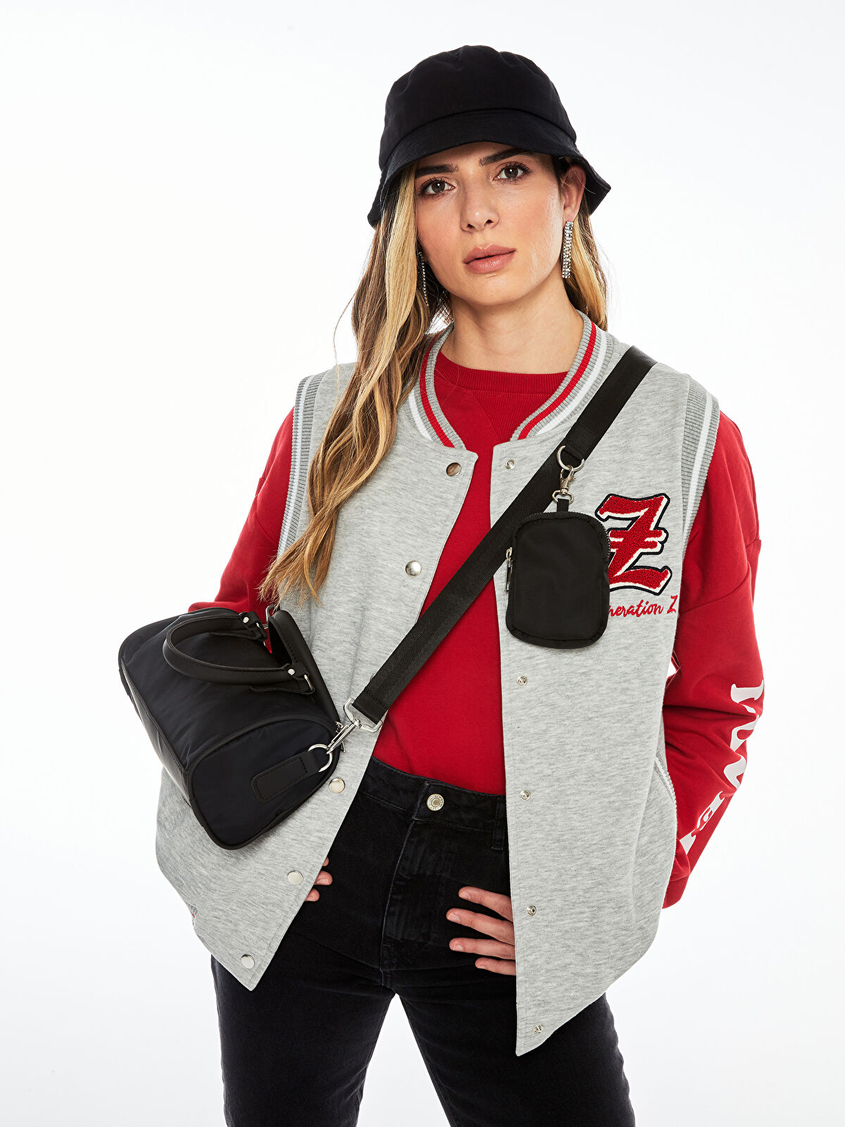 Paraşüt Kumaş Ek Küçük Çantalı Kadın Çapraz Çanta