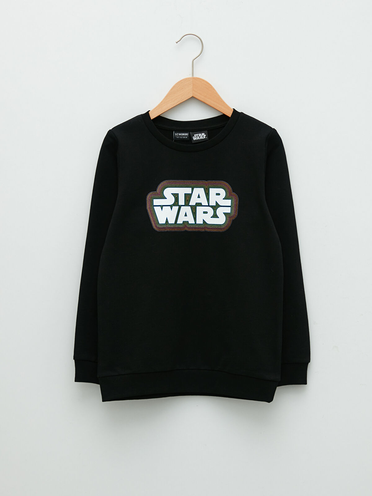 Bisiklet Yaka Star Wars Baskılı Uzun Kollu Erkek Çocuk Sweatshirt