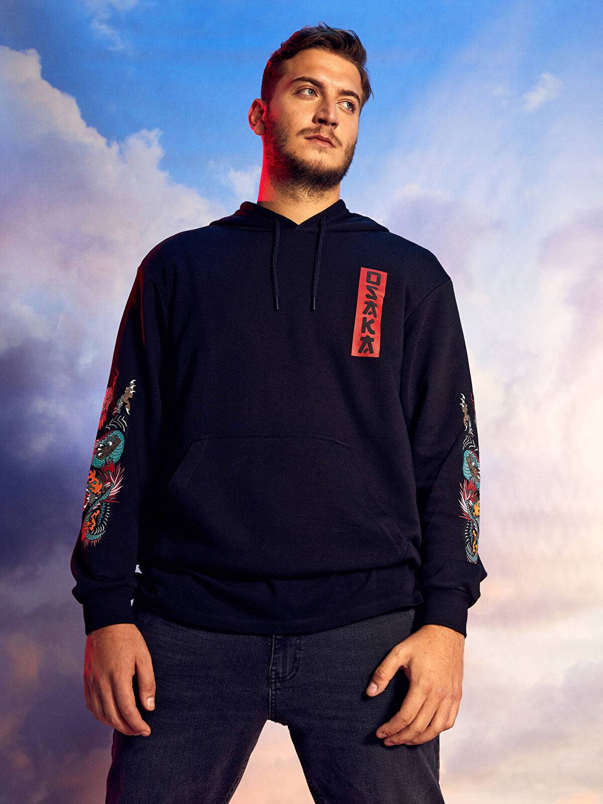 X-SIDE x Berkay Yuvakuran Erkek Sweatshirt - Kapüşonlu Uzun Kollu Baskılı X-SIDE x Berkay Yuvakuran Erkek Sweatshirt - Kapüşonlu Uzun Kollu Baskılı