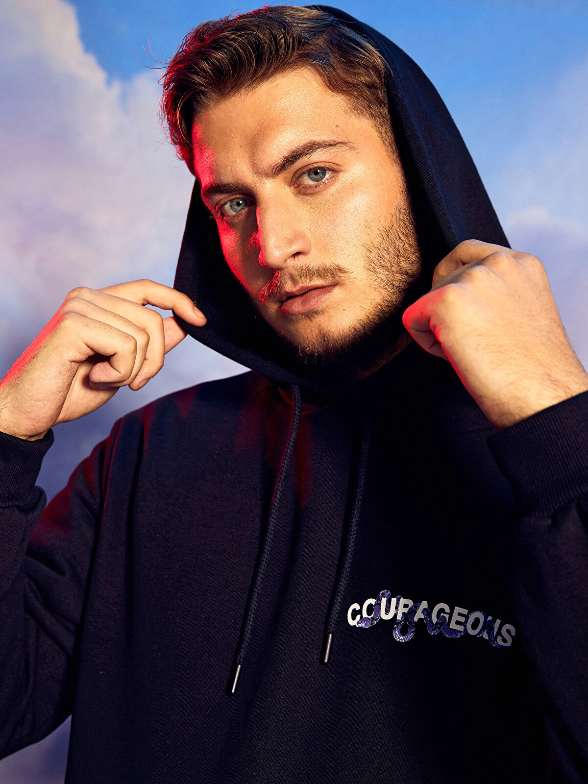 X-SIDE x Berkay Yuvakuran Erkek Sweatshirt - Kapüşonlu Uzun Kollu Baskılı X-SIDE x Berkay Yuvakuran Erkek Sweatshirt - Kapüşonlu Uzun Kollu Baskılı