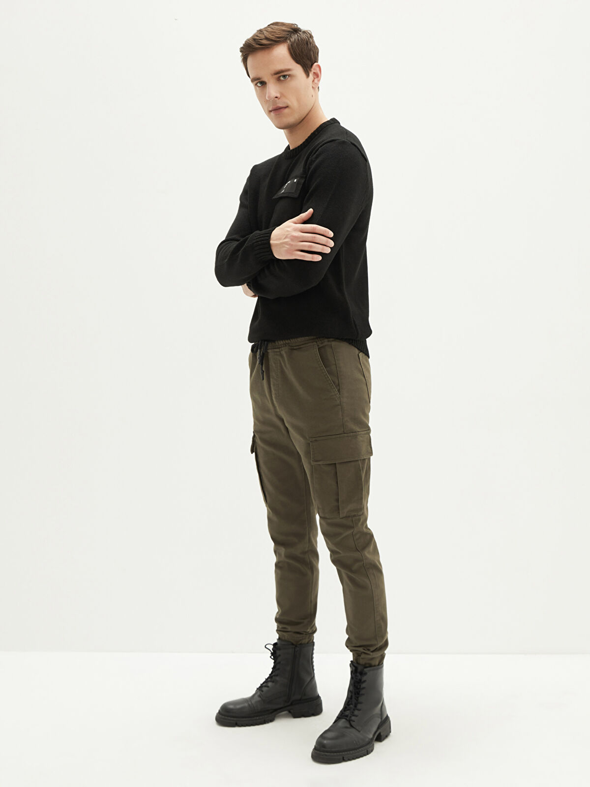 LCW CASUAL Slim Fit Gabardin Erkek Kargo Pantolon