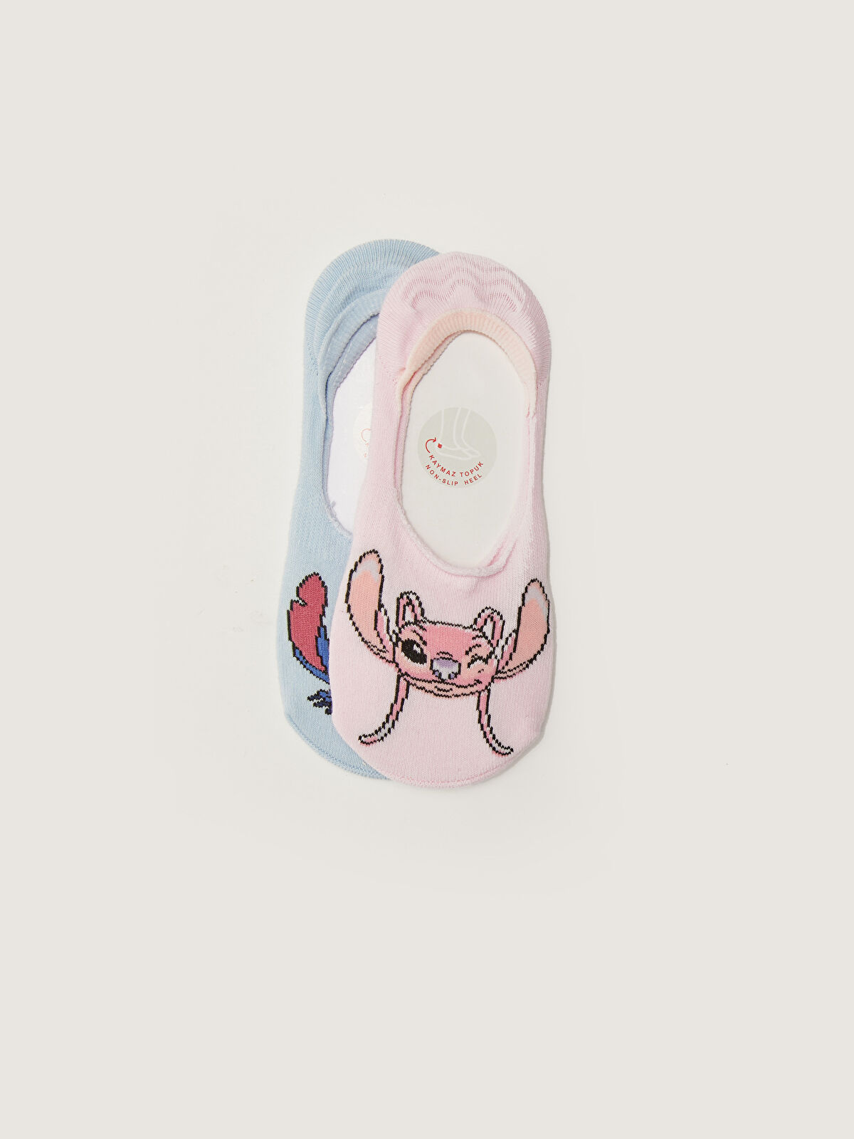 LCW DREAM Lilo & Stitch Baskılı Kaymaz Topuk Kadın Babet Çorap 2'li Paket LCW DREAM Lilo & Stitch Baskılı Kaymaz Topuk Kadın Babet Çorap 2'li Paket