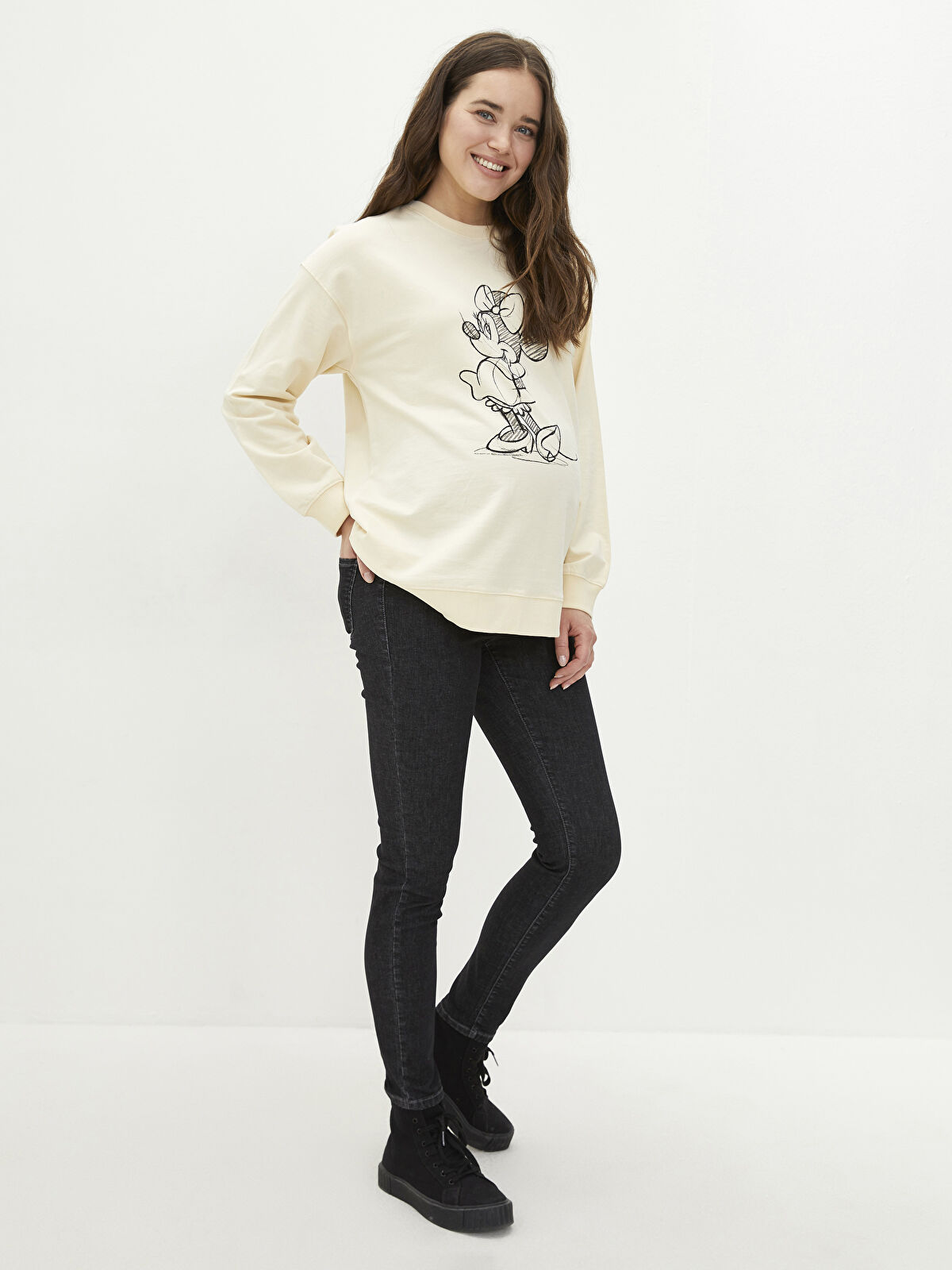 Karın Panelli Skinny Fit Cep Detaylı Hamile Rodeo Jean Pantolon