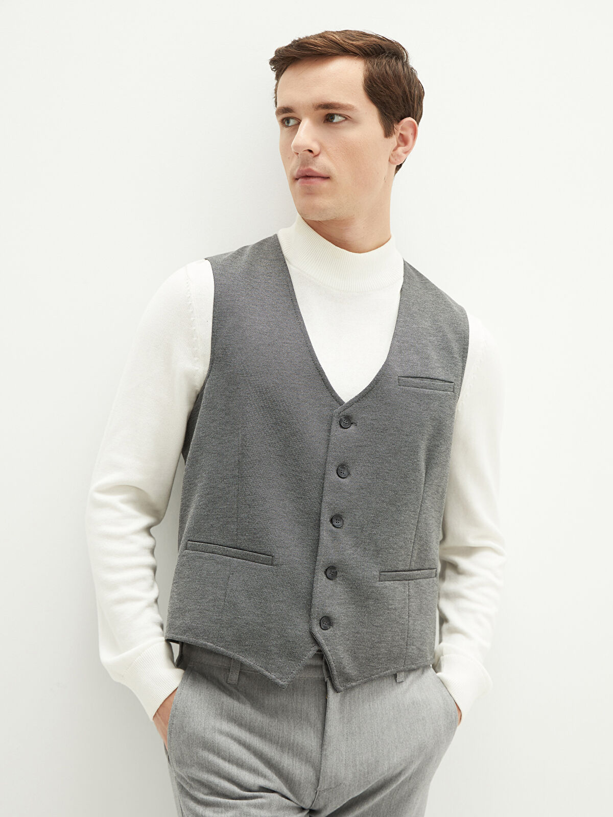 LCW CLASSIC Dar Kalıp Klasik İnce Erkek Yelek