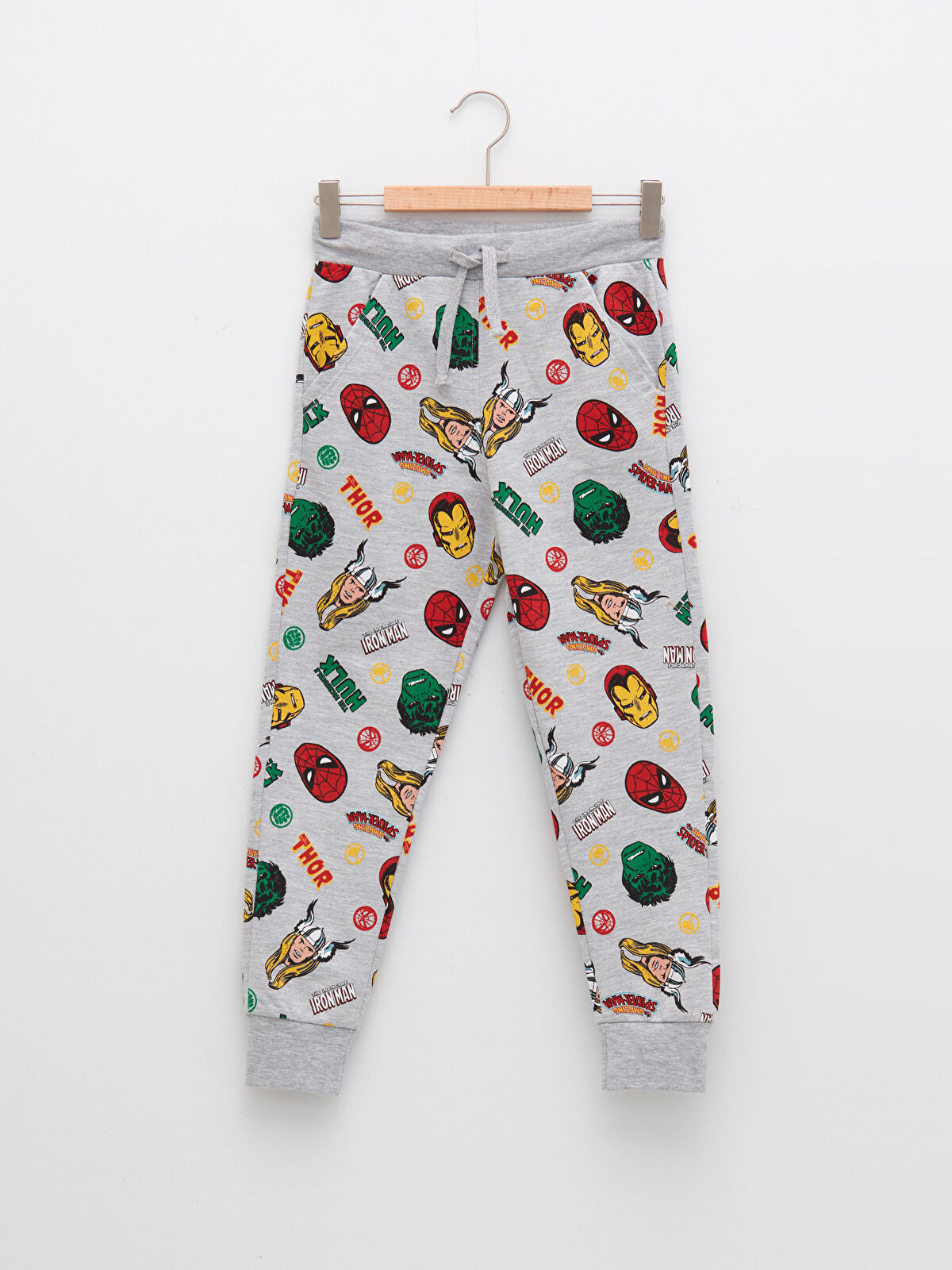 Beli Lastikli Avengers Baskılı Erkek Çocuk Jogger Eşofman Altı