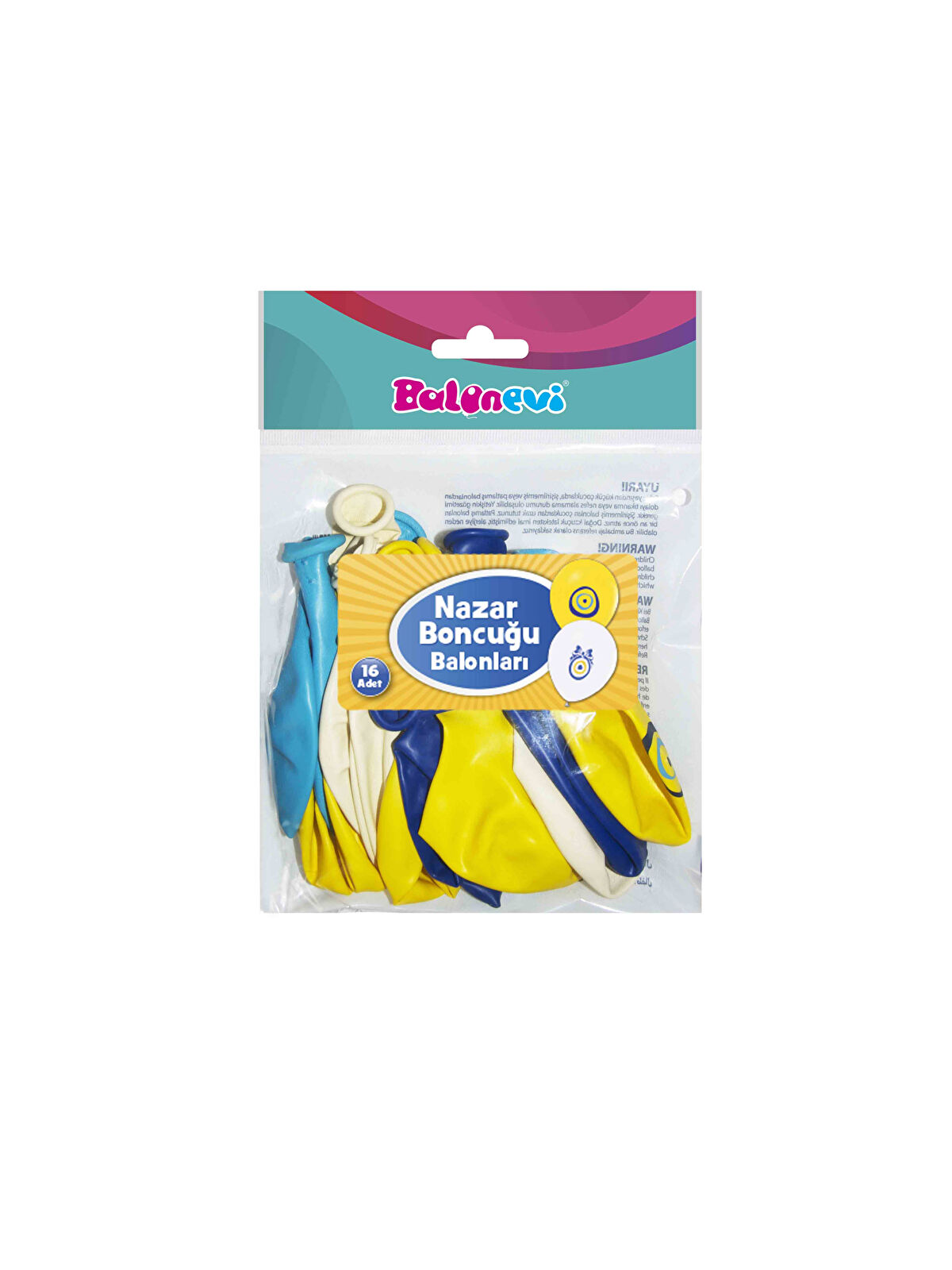 Balonevi Baskılı Karışık Balon 16'lı Balonevi Baskılı Karışık Balon 16'lı