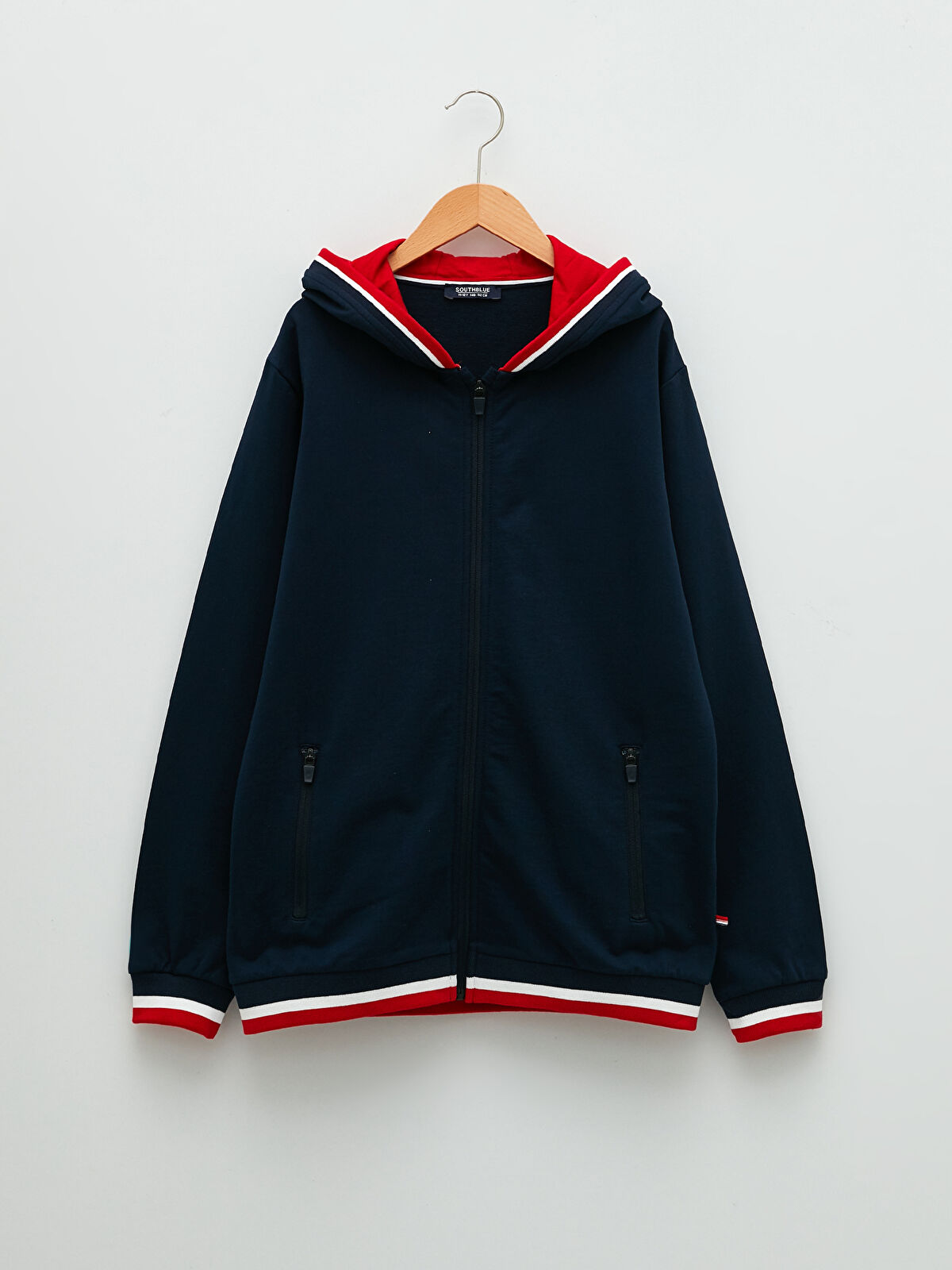 SOUTHBLUE Kapüşonlu Basic Uzun Kollu Erkek Çocuk Fermuarlı Sweatshirt