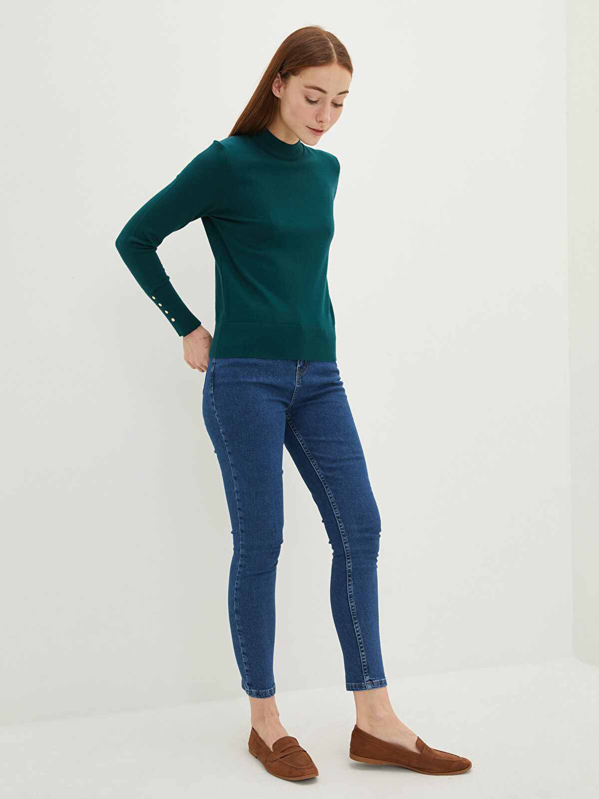 MODEST Slim Fit Cep Detaylı Kadın Rodeo Jean Pantolon