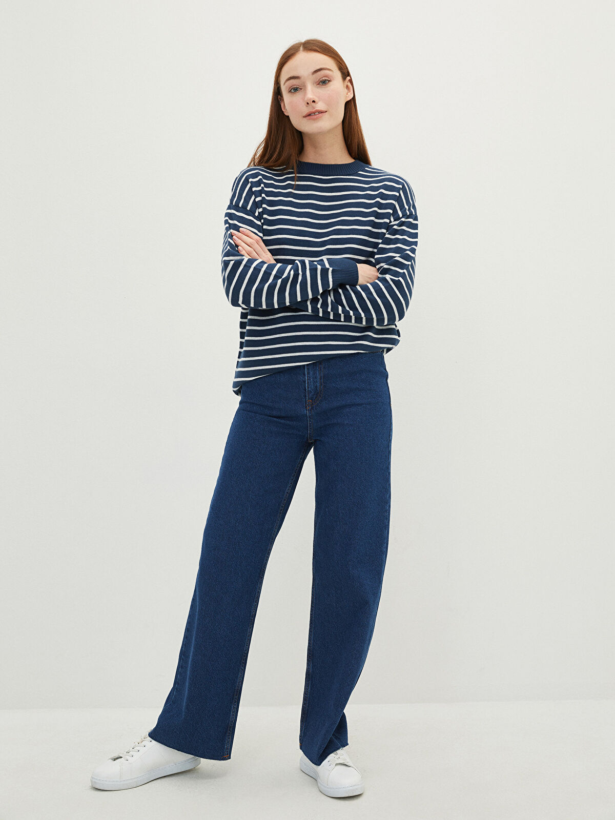 MODEST Standart Fit Cep Detaylı Geniş Paça Kadın Rodeo Jean Pantolon