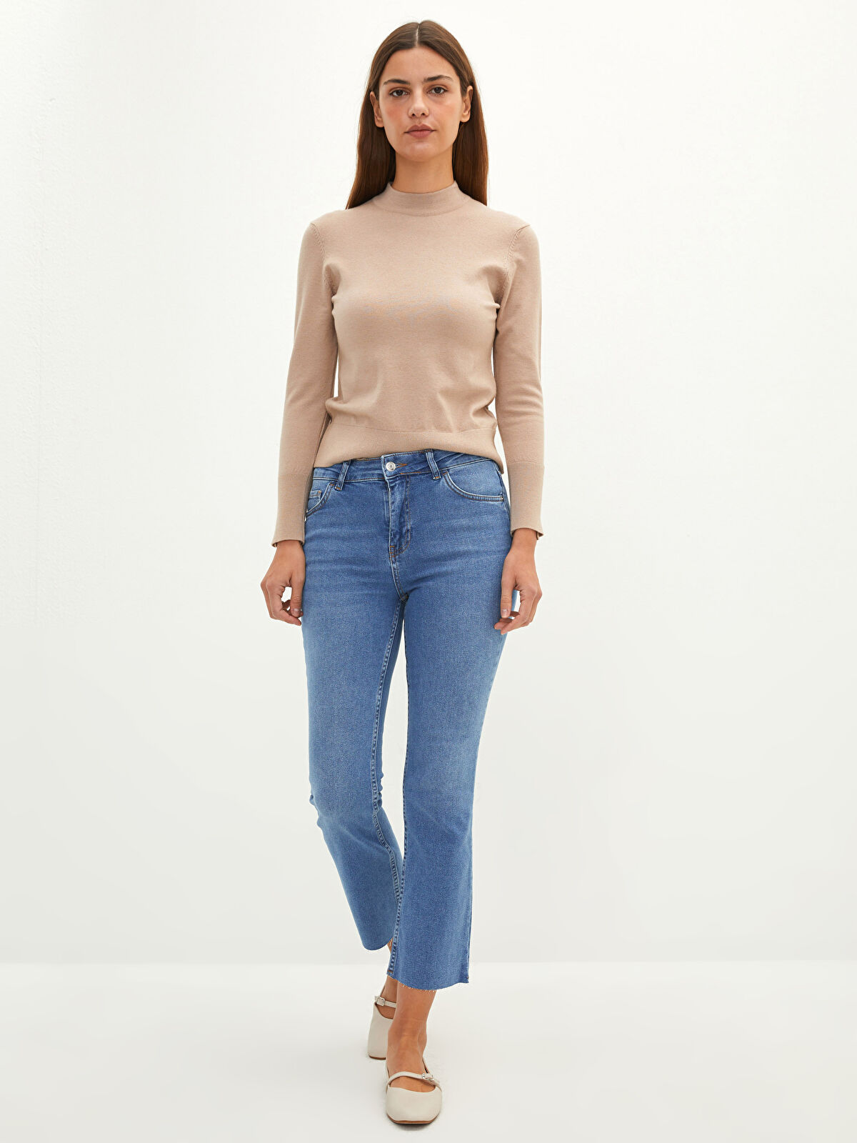 MODEST Slim Fit Cep Detaylı Kadın Rodeo Jean Pantolon