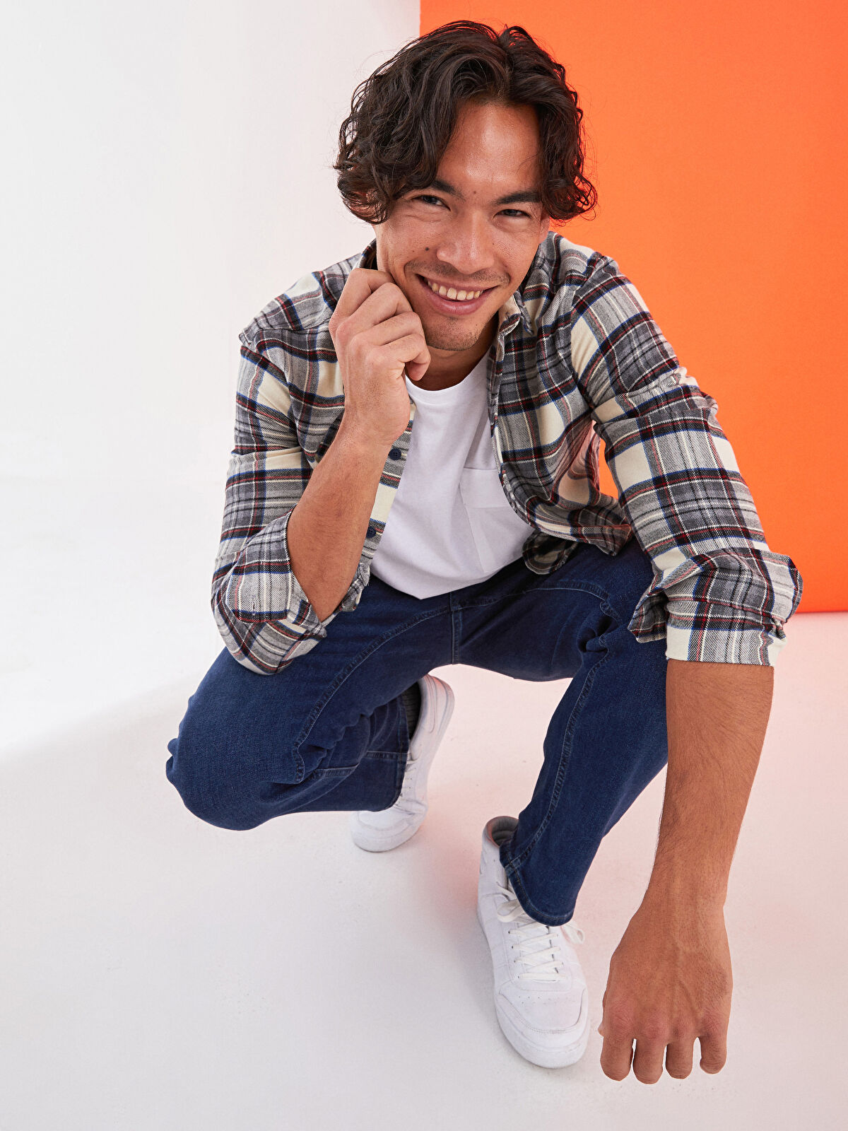 XSIDE Regular Fit Uzun Kollu Ekose Erkek Gömlek Ceket