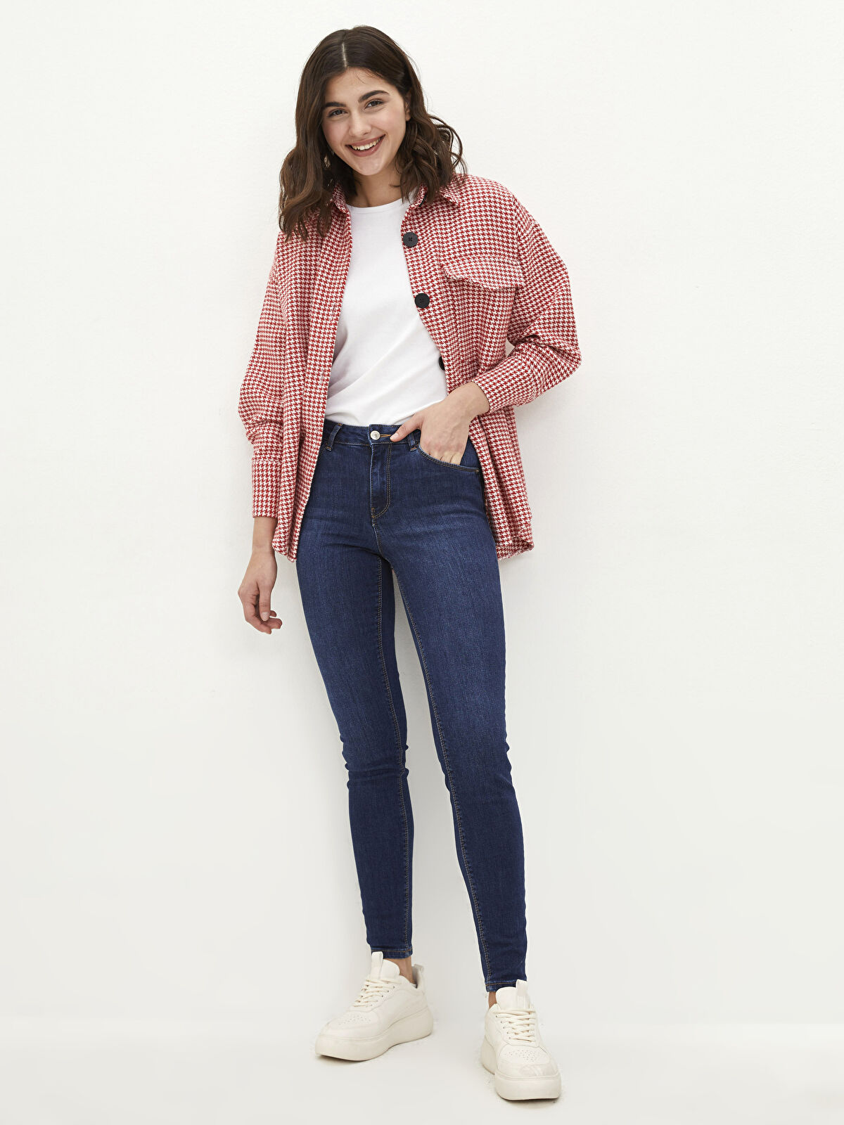 Normal Bel Skinny Fit Cep Detaylı Rodeo Kadın Jean Pantolon