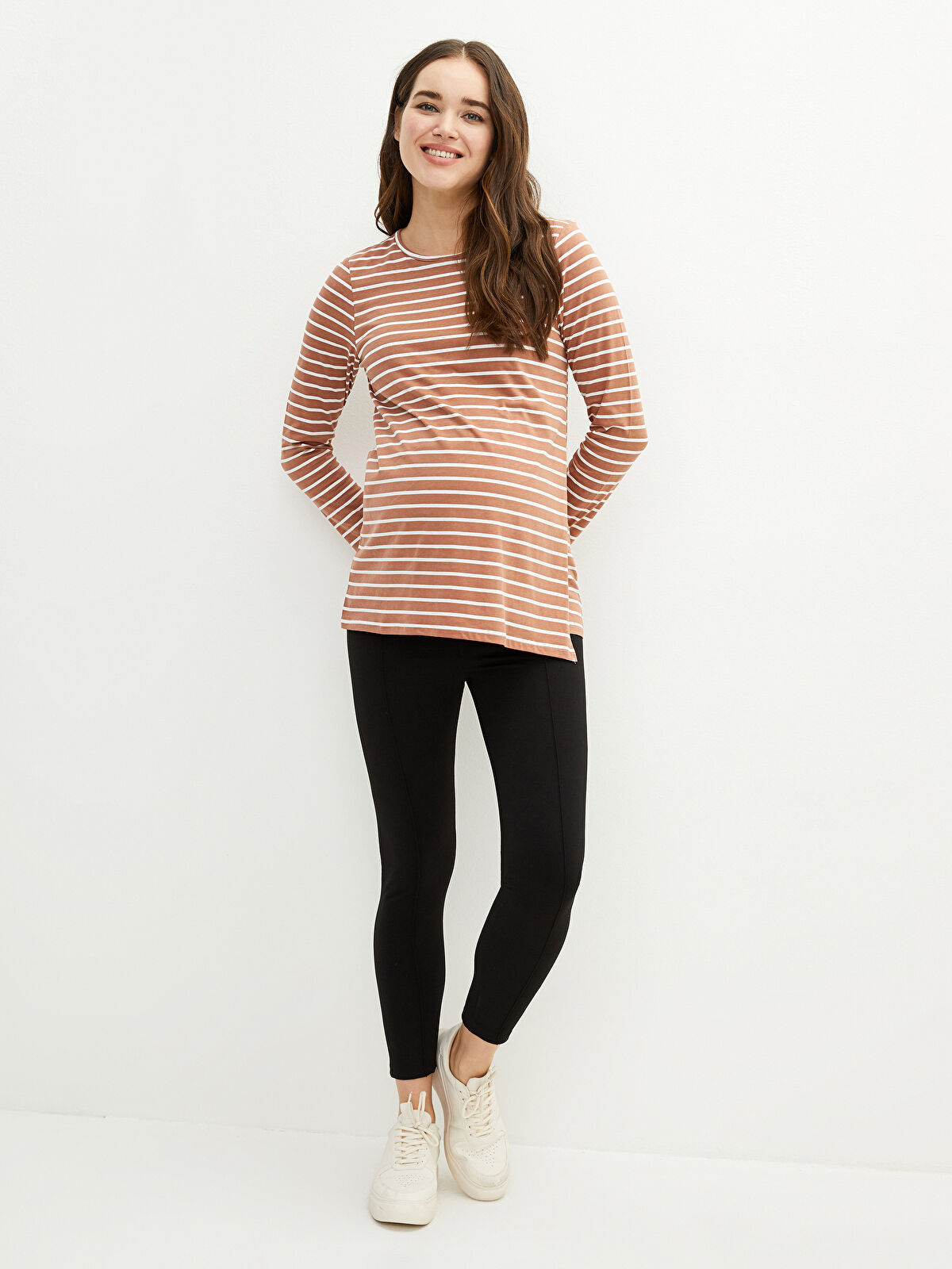 Karın Panelli Düz Hamile Tayt Pantolon Karın Panelli Düz Hamile Tayt Pantolon