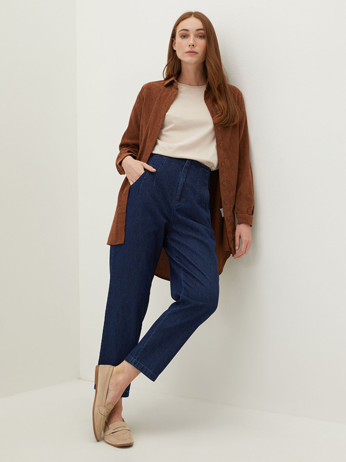 MODEST Standart Fit Cep Detaylı Kadın Rodeo Jean Pantolon