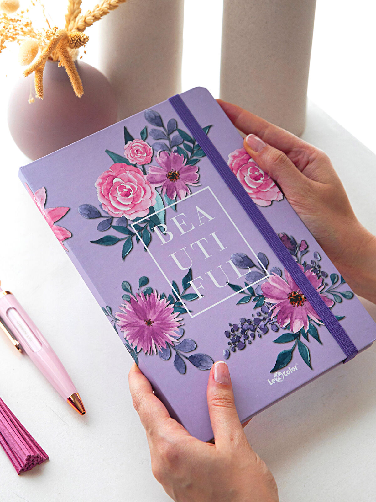 Le Color Çiçekli Çizgisiz Defter Le Color Çiçekli Çizgisiz Defter