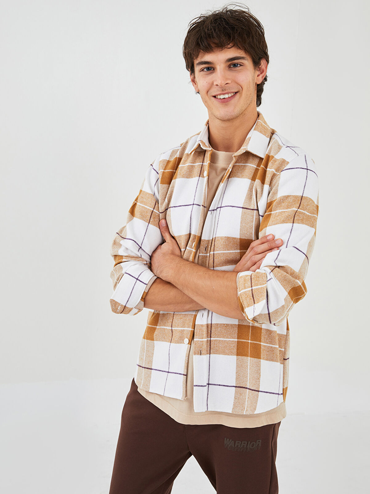 XSIDE Regular Fit Uzun Kollu Ekose Erkek Gömlek Ceket