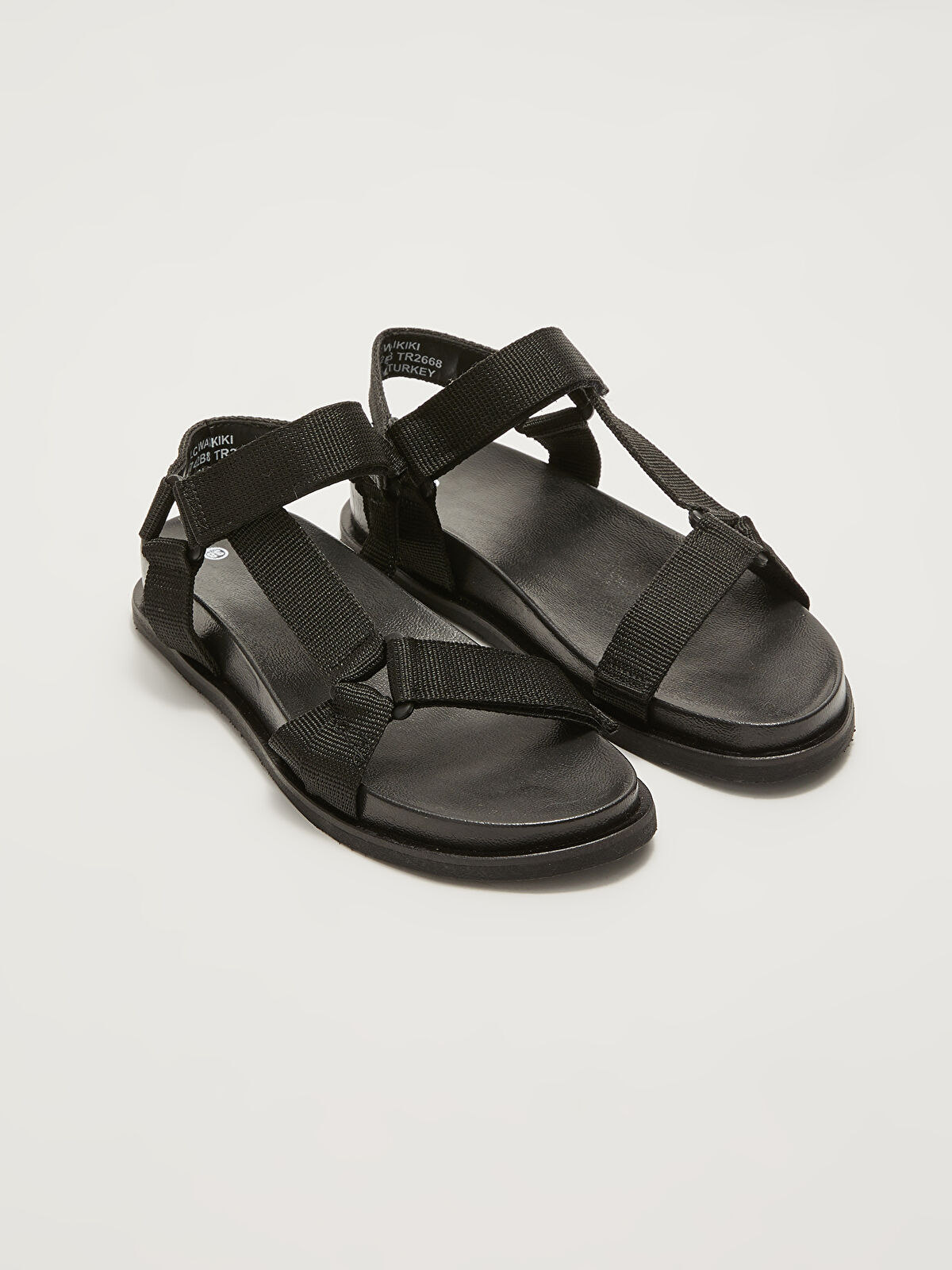 Çift Bantlı Cırt Cırtlı Kadın Sandalet