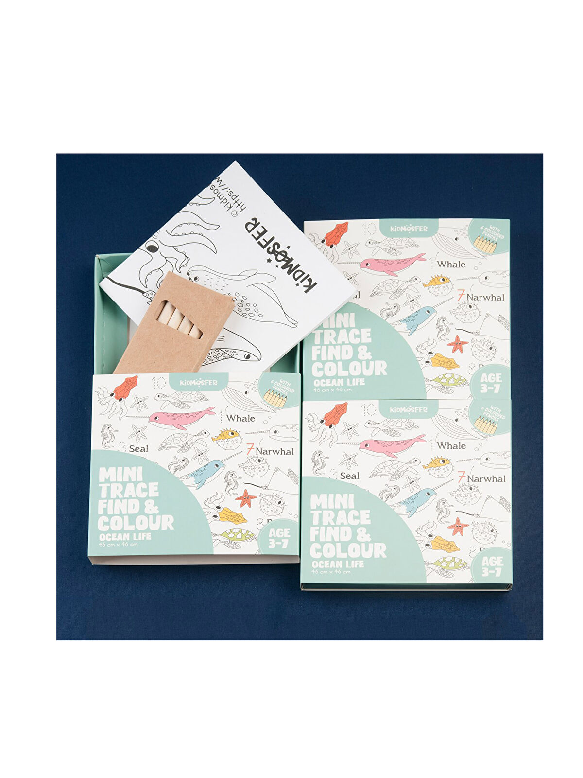 Kidmosfer Mini Trace, Find & Colour Ocean Life Kidmosfer Mini Trace, Find & Colour Ocean Life