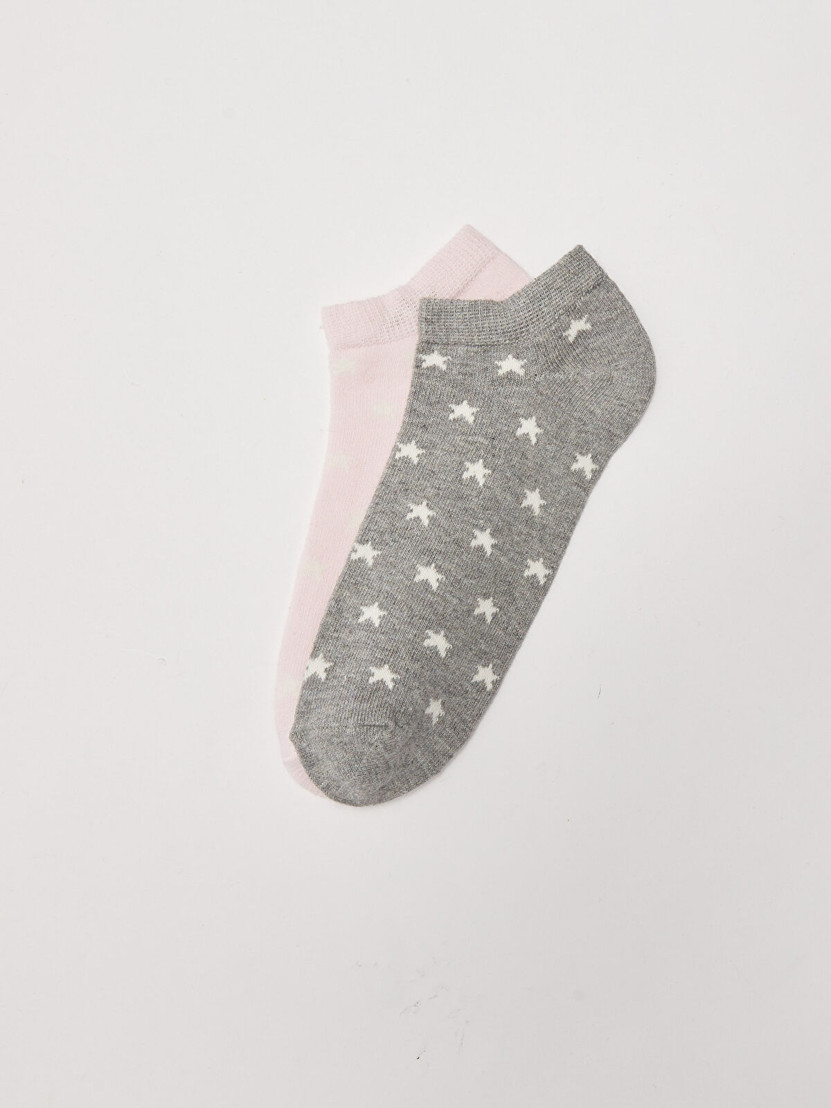 Yıldız Desenli Kadın Patik Çorap 2'li Paket