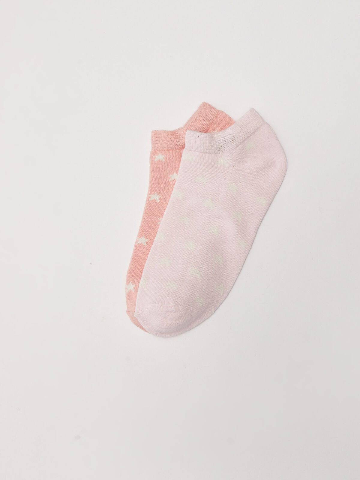 Yıldız Desenli Kadın Patik Çorap 2'li Paket