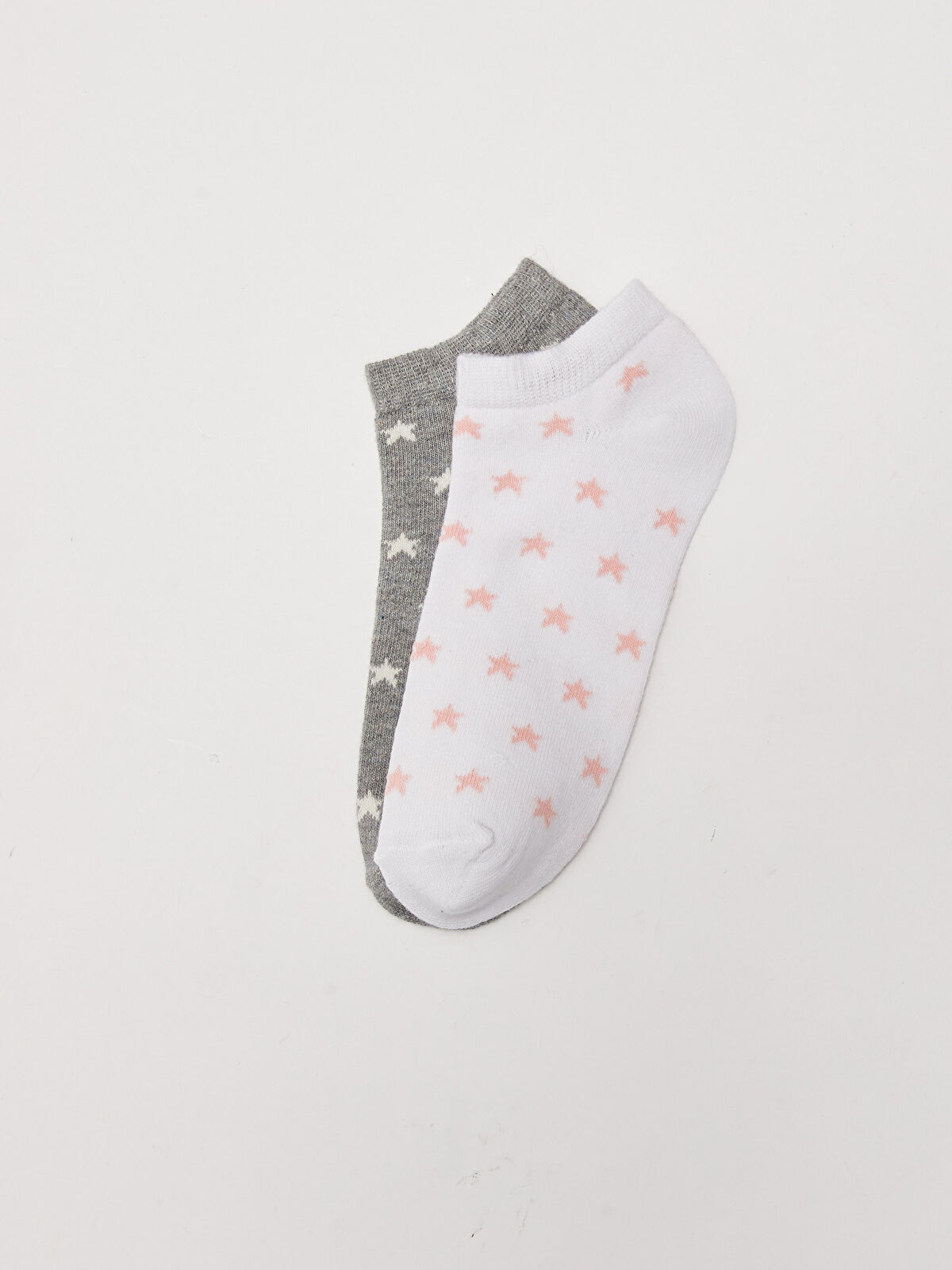 Yıldız Desenli Kadın Patik Çorap 2'li Paket