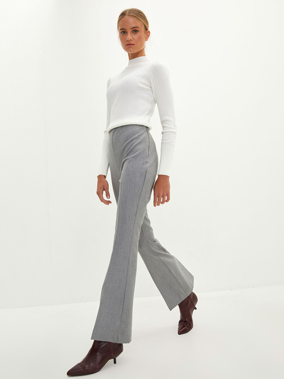 LCW VISION Beli Fermuarlu Dar Fit Kadın Pantolon