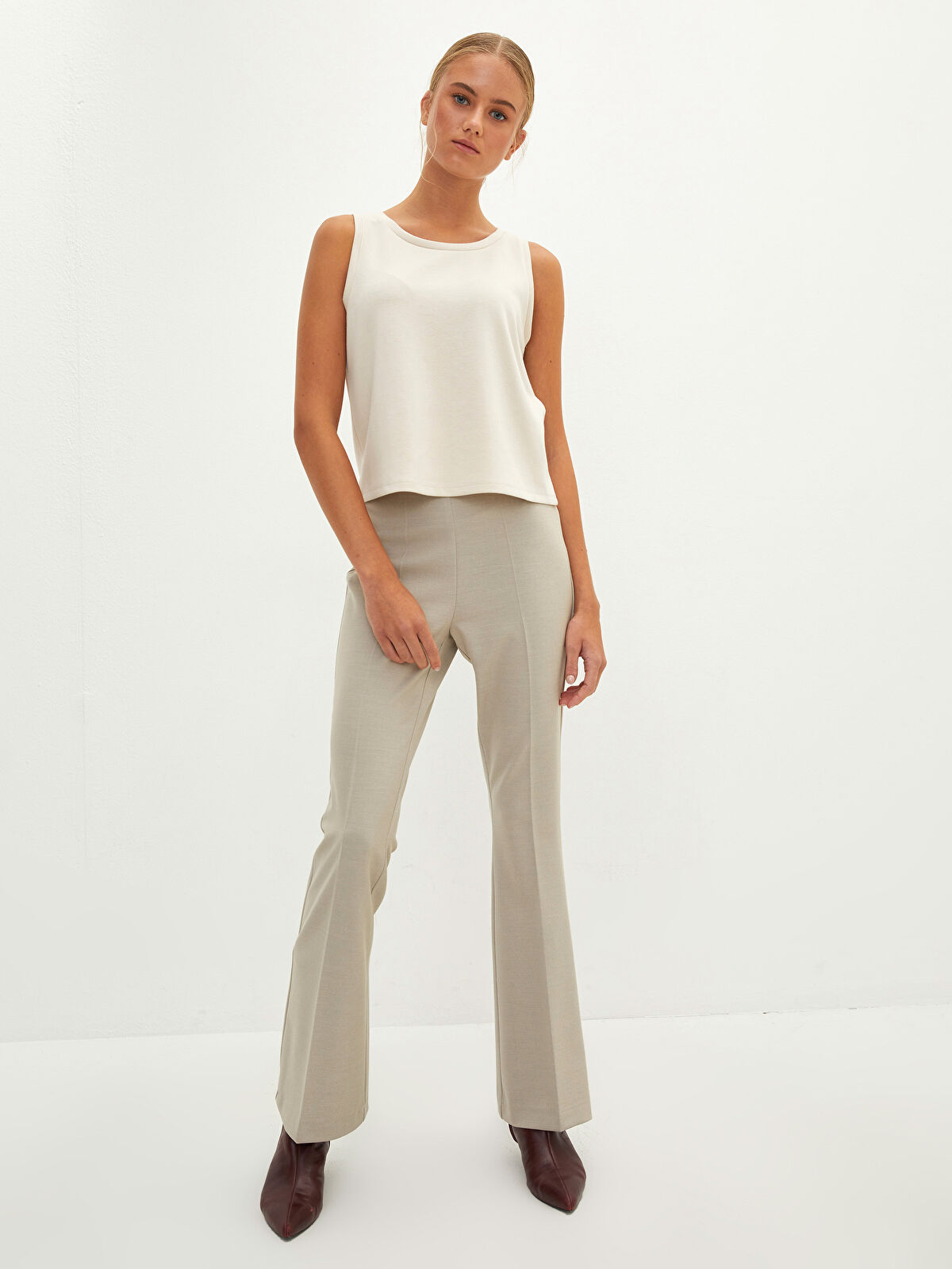 LCW VISION Beli Fermuarlu Dar Fit Kadın Pantolon