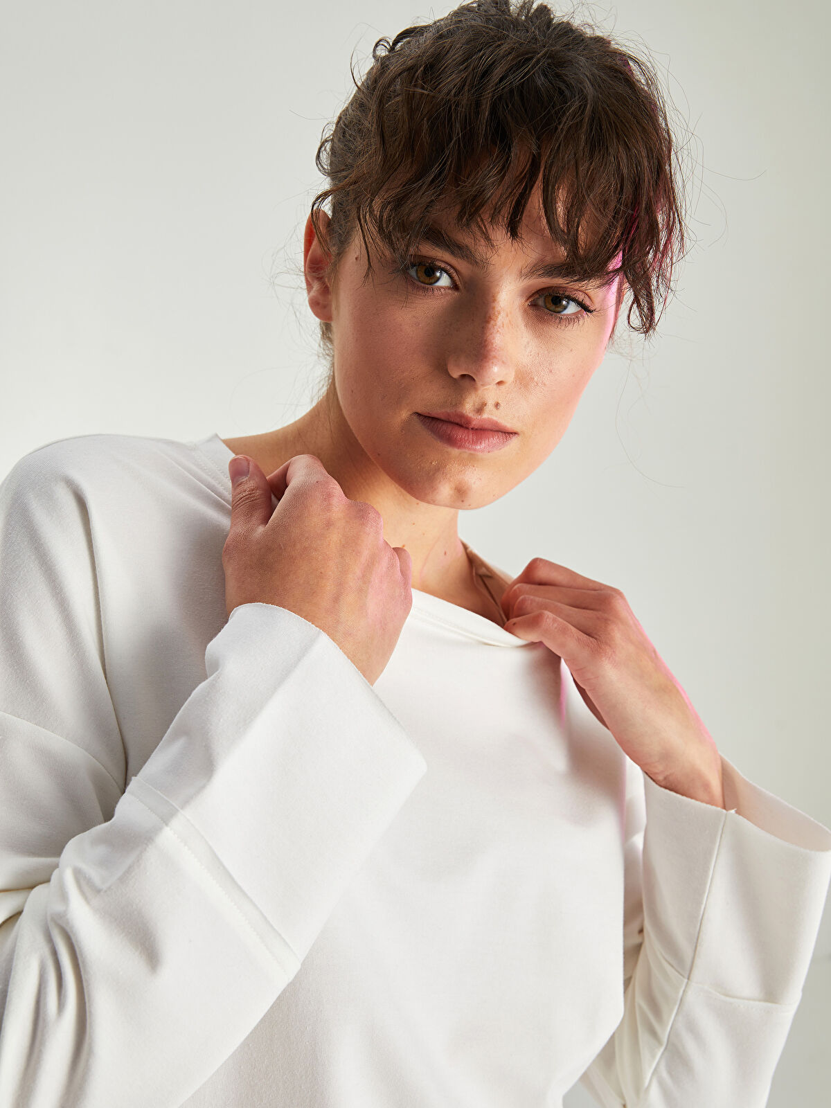 LCW ACTIVE Bisiklet Yaka Düz Uzun Kollu Kadın Spor Sweatshirt