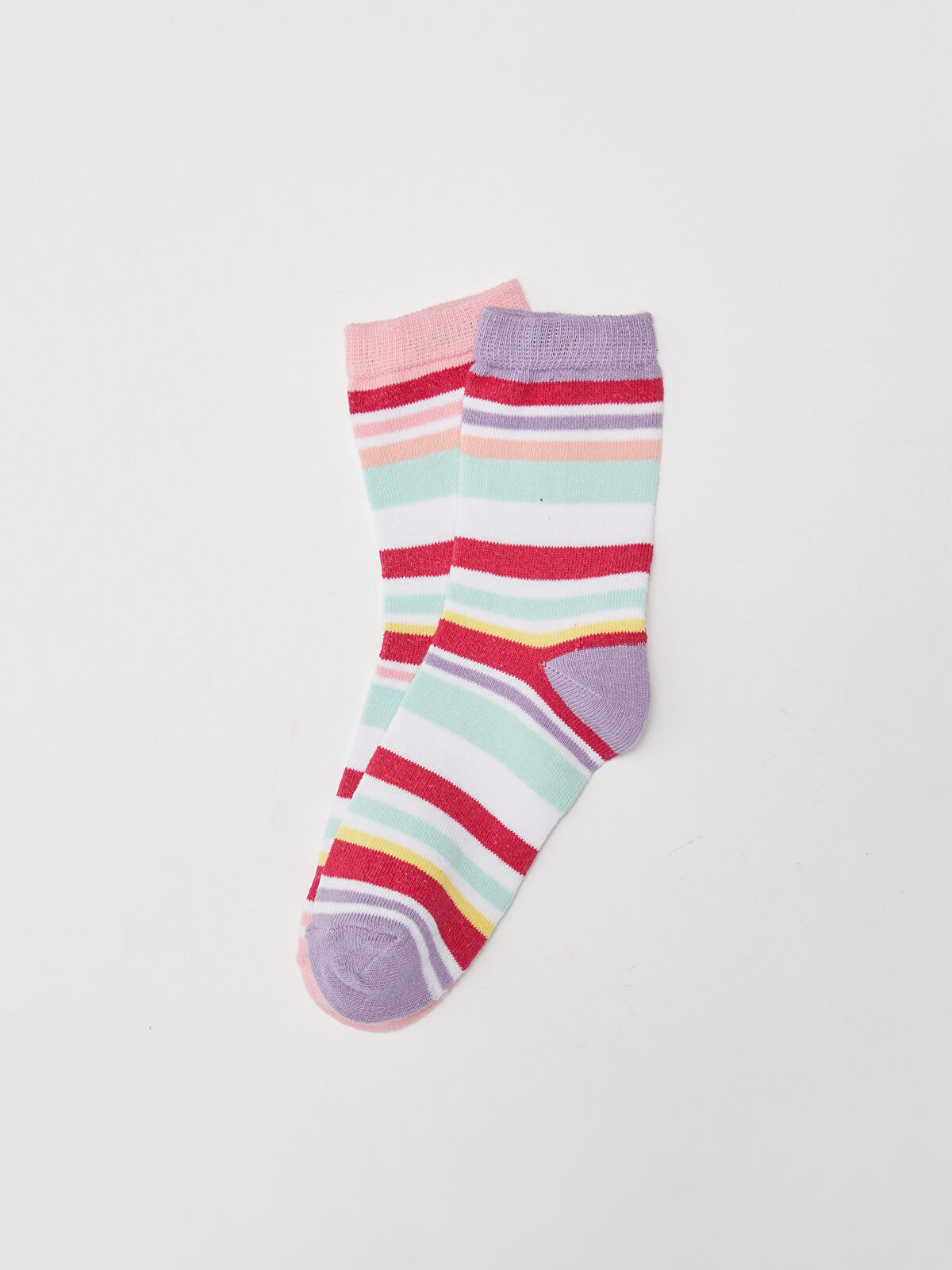 Çizgili Kız Çocuk Soket Çorap 2'li