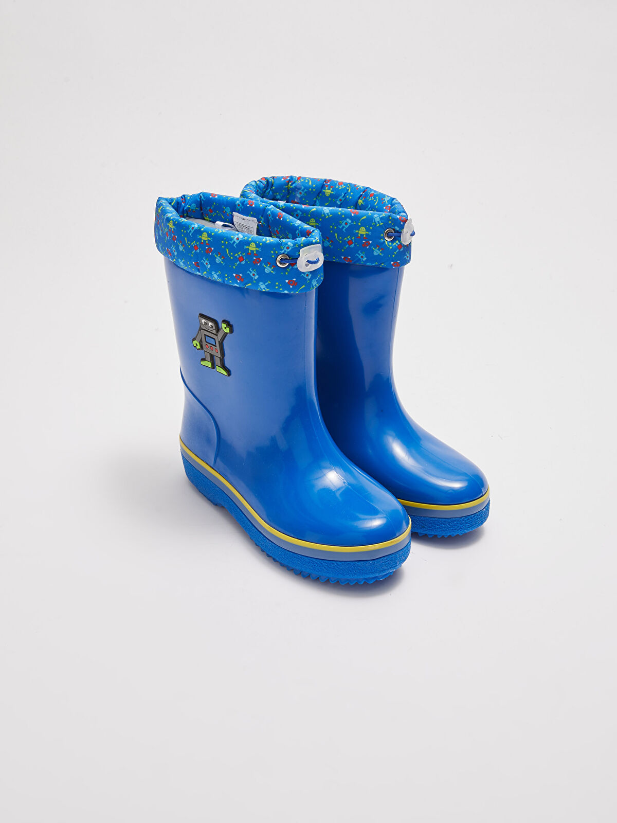 Baskılı Elastik Bağcıklı Erkek Çocuk Yağmur Botu