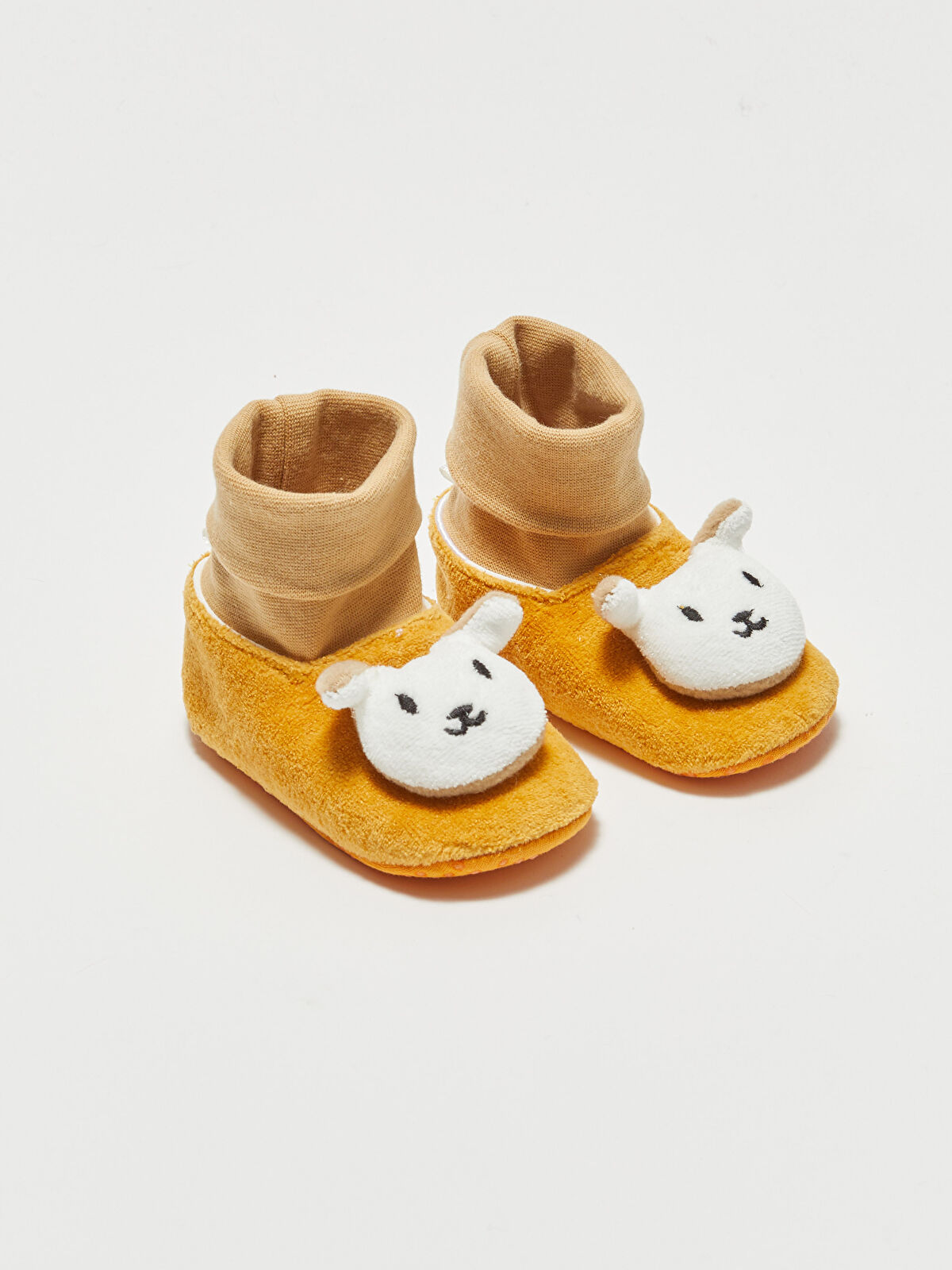 3D Patchli Erkek Bebek Yürüme Öncesi Çoraplı Ev Ayakkabısı