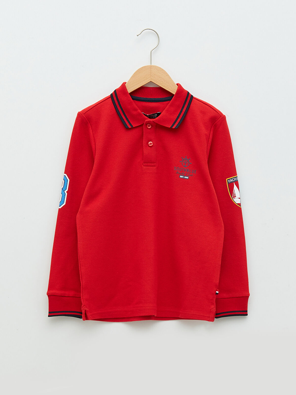SOUTHBLUE Polo Yaka Baskılı Uzun Kollu Erkek Çocuk Tişört