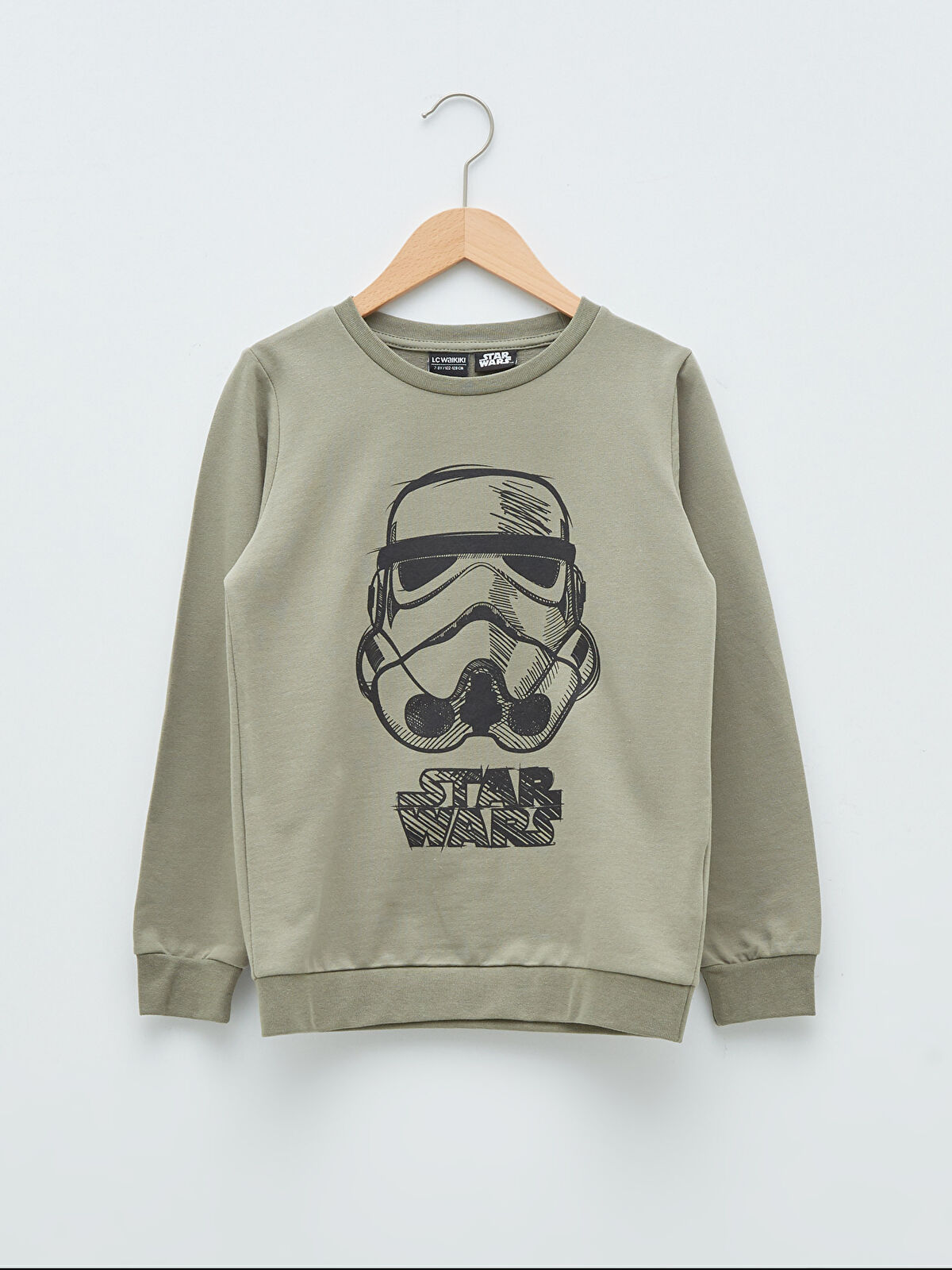 Bisiklet Yaka Star Wars Baskılı Uzun Kollu Erkek Çocuk Sweatshirt