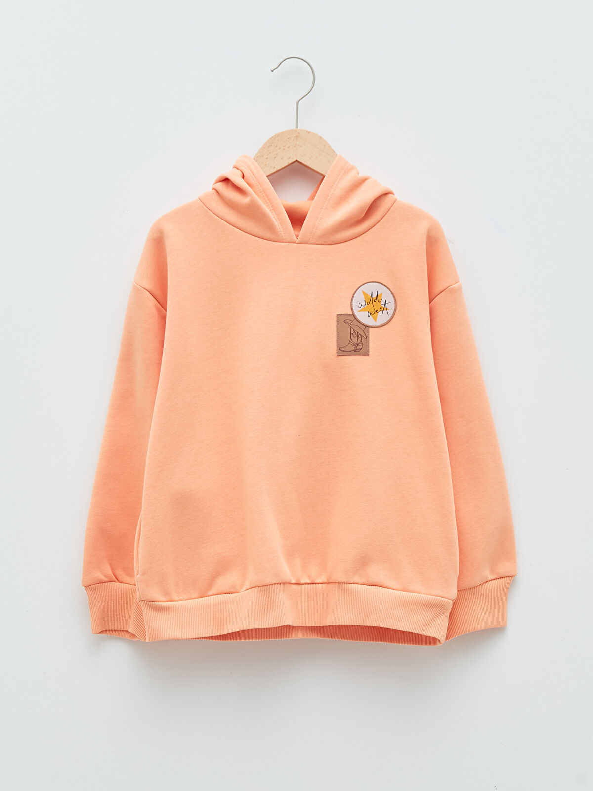 Kapüşonlu Aplike Nakışlı Uzun Kollu Kız Çocuk Sweatshirt Kapüşonlu Aplike Nakışlı Uzun Kollu Kız Çocuk Sweatshirt
