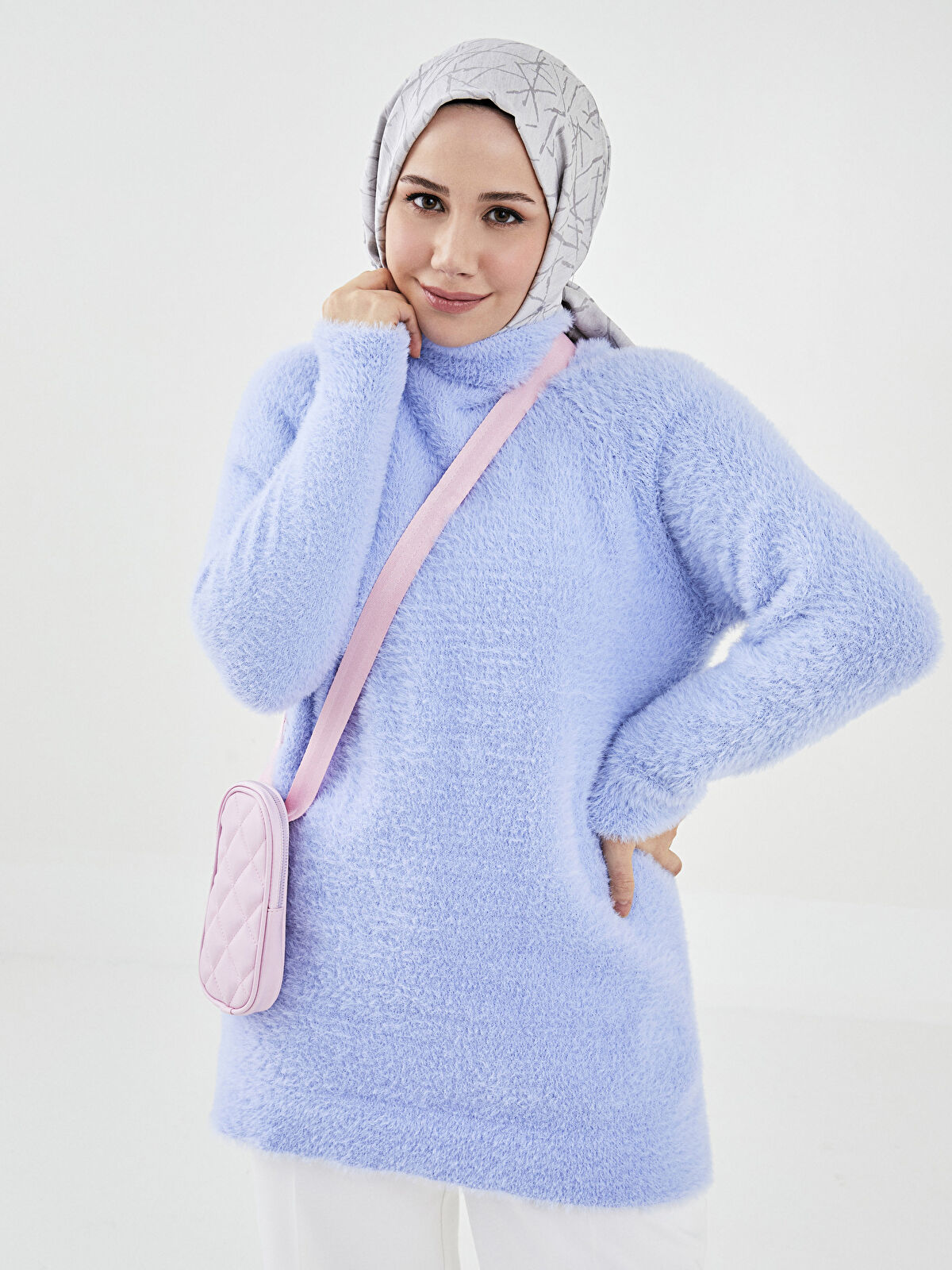 Geometrik Desenli Kadın Şal