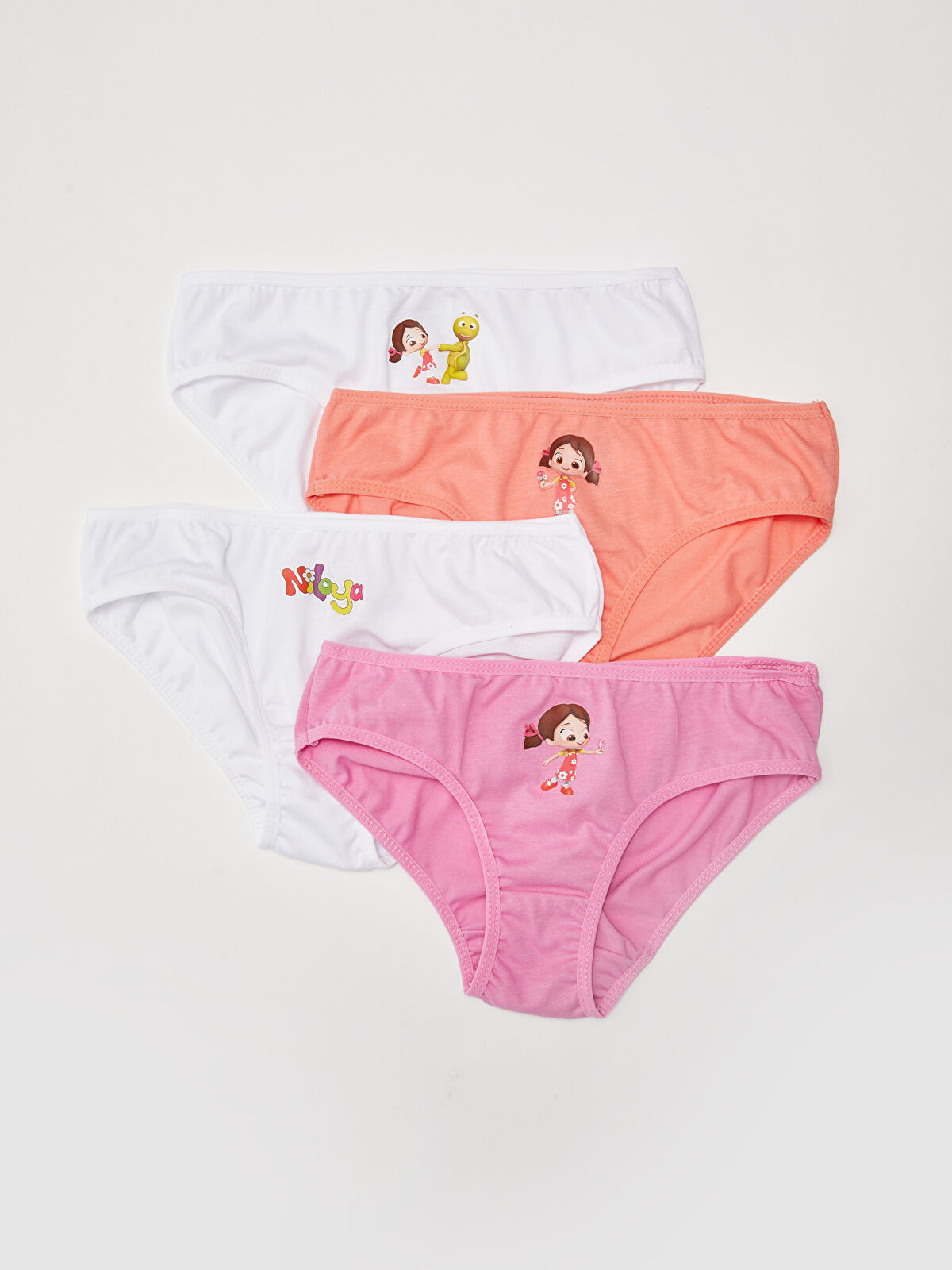 Niloya Baskılı Kız Çocuk Külot 4'lü