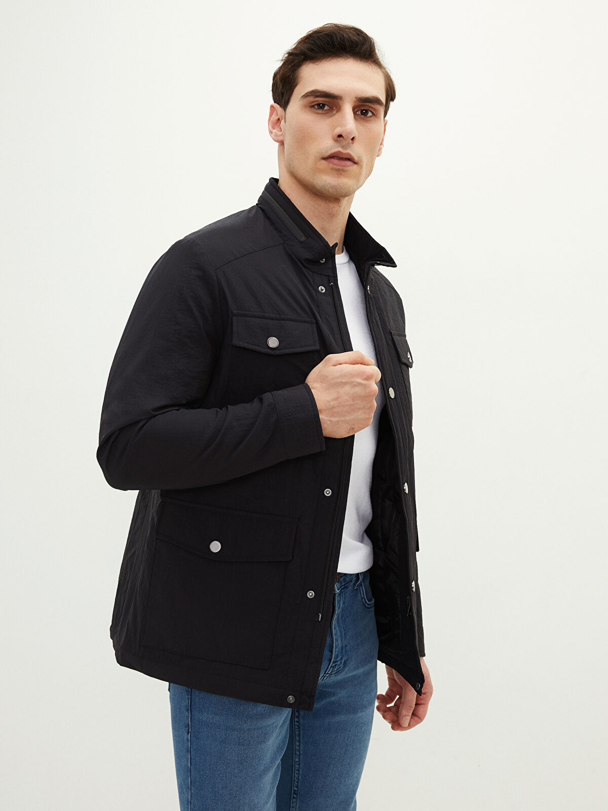 LCW VISION Slim Fit Dik Yaka Erkek Mont