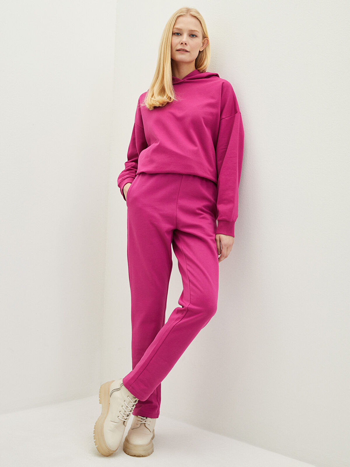 LCW GREEN Beli Lastikli Düz Cep Detaylı Kadın Eşofman Altı