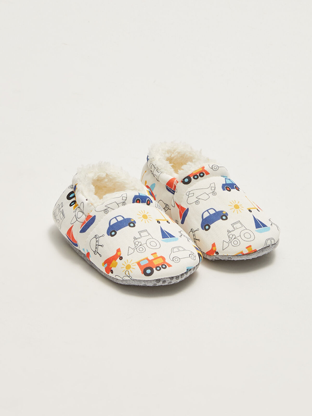 Baskılı Yürüme Öncesi Erkek Bebek Ev Ayakkabısı