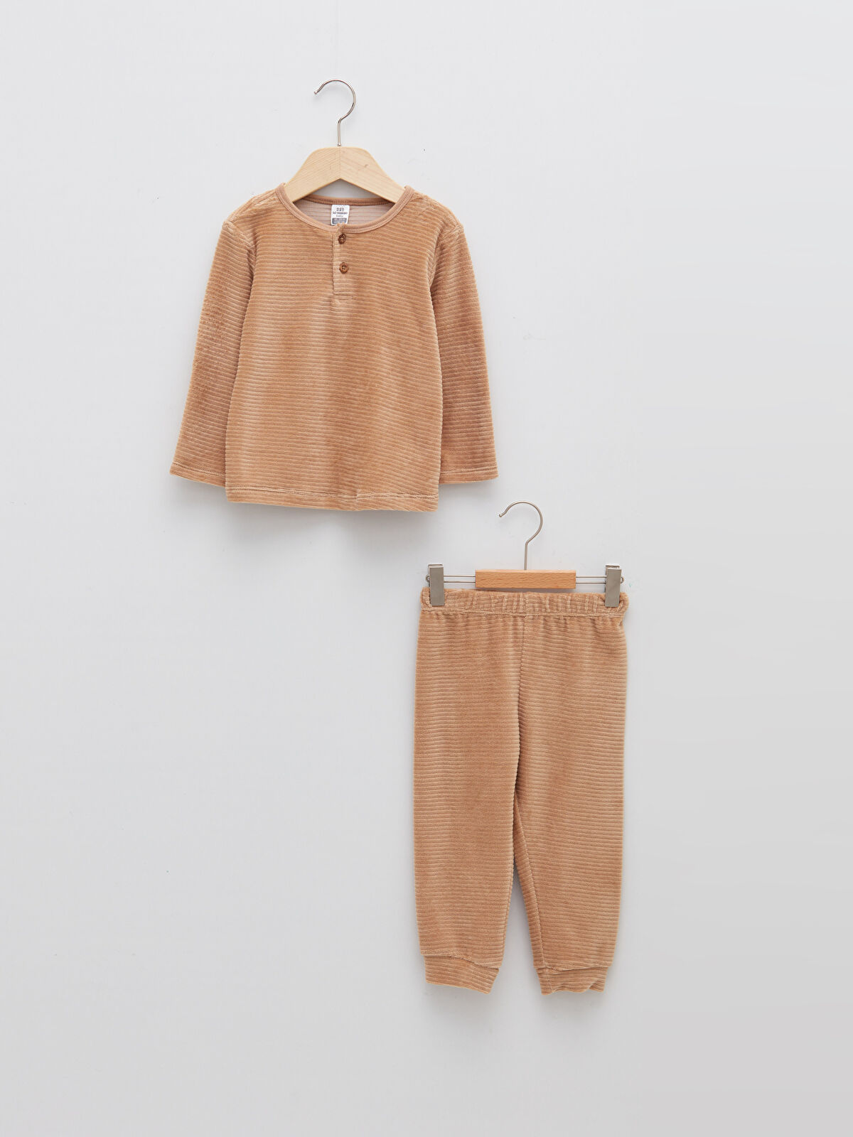 Bisiklet Yaka Uzun Kol Basic Erkek Bebek Pijama Takımı