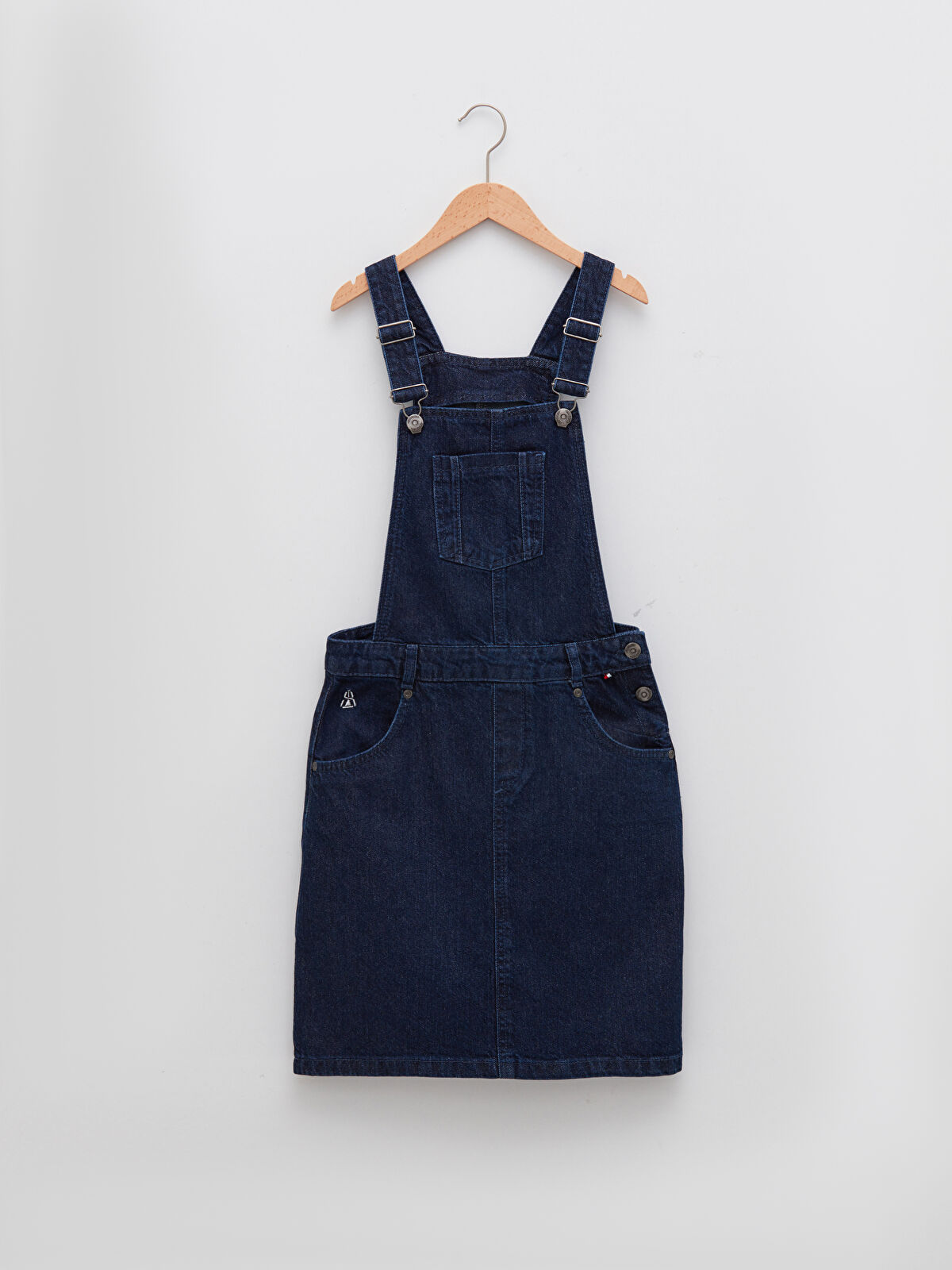 SOUTHBLUE Kare Yaka Basic Askılı Kız Çocuk Jean Salopet Elbise