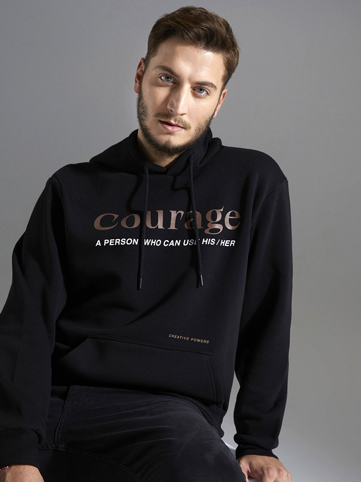 X-SIDE x Berkay Yuvakuran Erkek Sweatshirt - Kapüşonlu Uzun Kollu Baskılı X-SIDE x Berkay Yuvakuran Erkek Sweatshirt - Kapüşonlu Uzun Kollu Baskılı